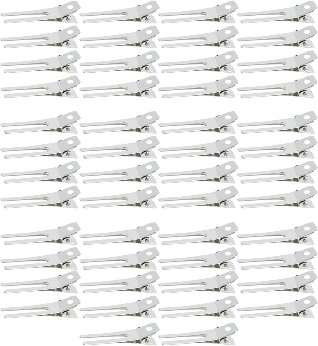 50x Hair Clips Haircuts Separating Double Prong Pins Clips for Coloring ...