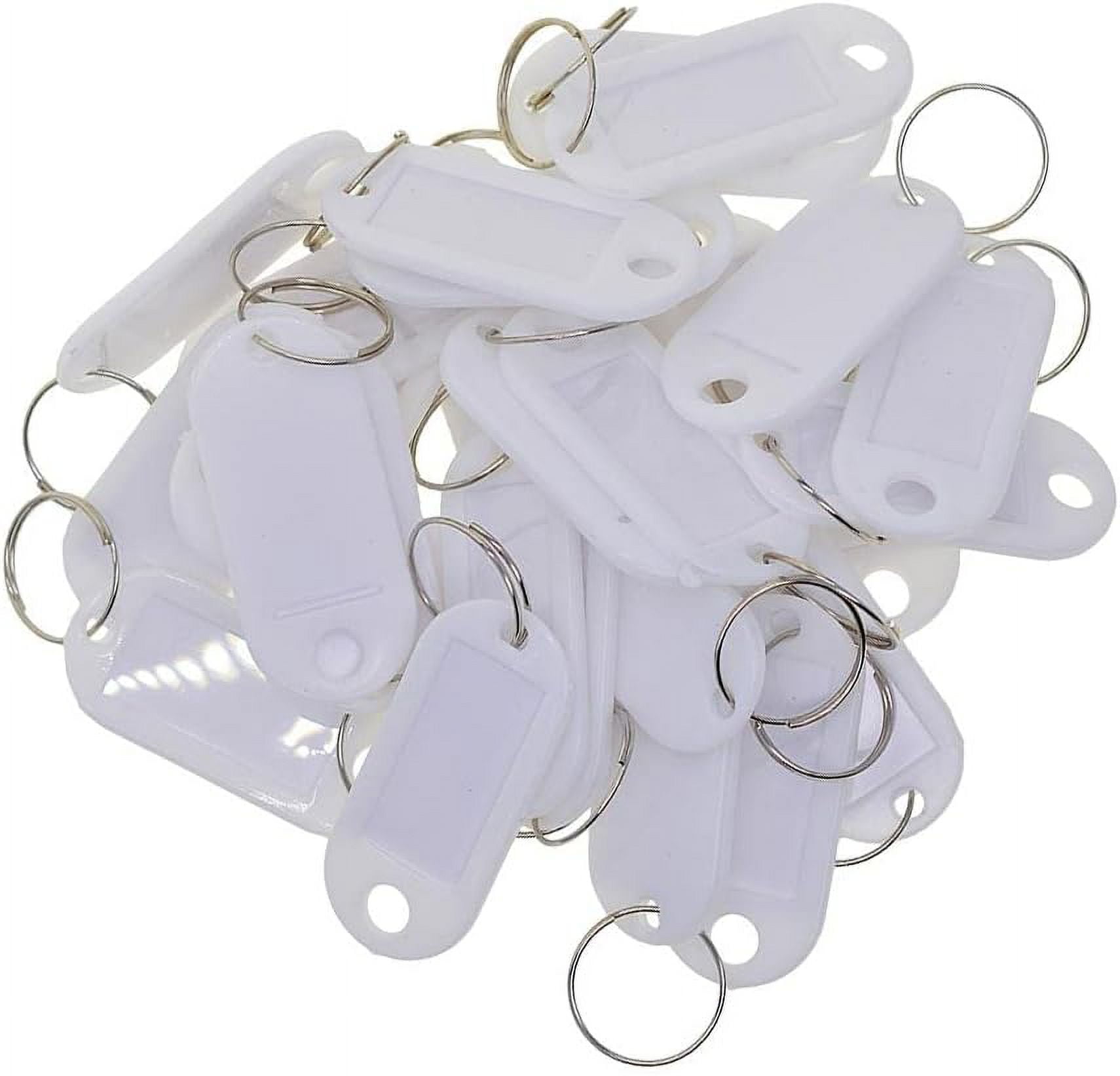 50x Key Tags Assorted NameID Keys Tag Luggage Fob, White - Walmart.com