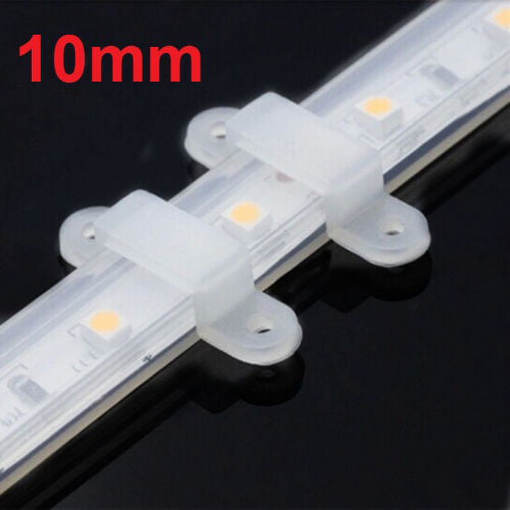 50x LED Strip Mounting Clips 10mm Brackets Holders Plastic Silicone ...