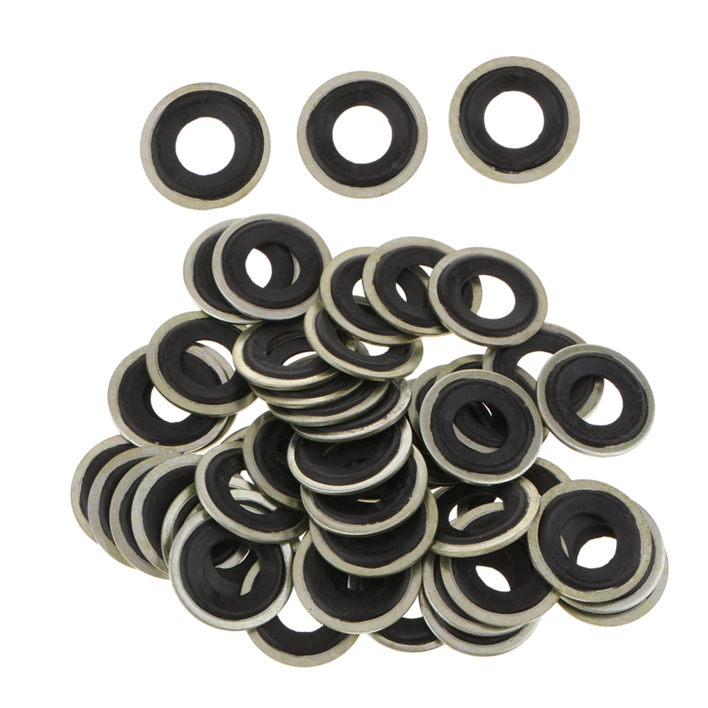 50x M14 Oil Drain Plug Seal Gasket Washer for - Walmart.com
