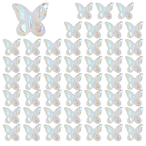 50x Nails Charm Double Layers Nails Art Charm Resin Nails Art ...