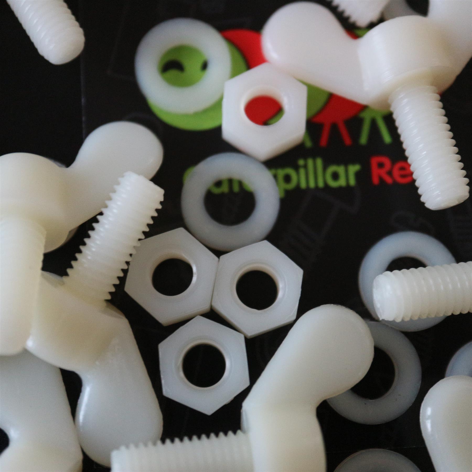 50 x Nylon Butterfly, Wing Nut with thread, machine screws, includes ...