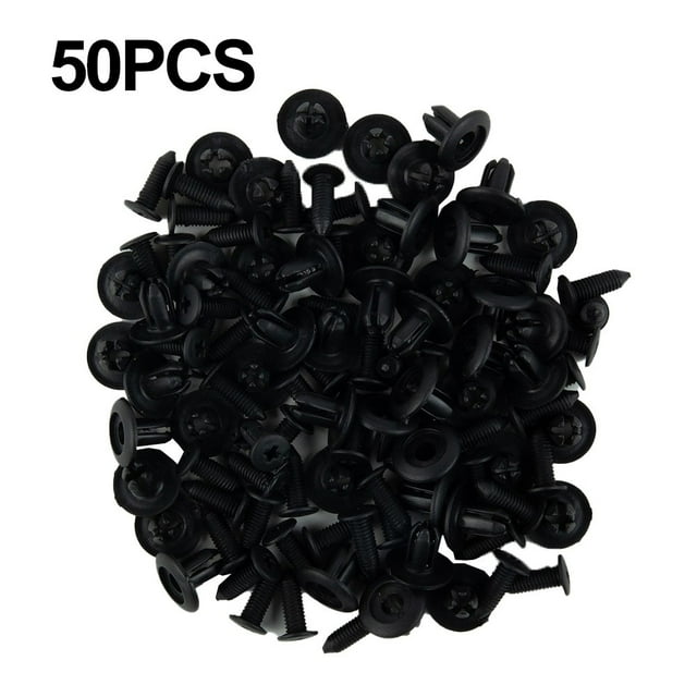 50X Nylon Front Bumper Fender Body Moulding Clips Rivet Retainer for ...