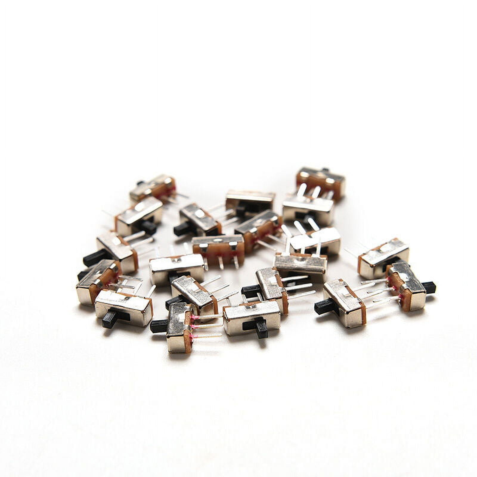 50x SPDT 3-Pin Vertical Slide Switch Mini PCB Circuit Mount Solder Tiny ...