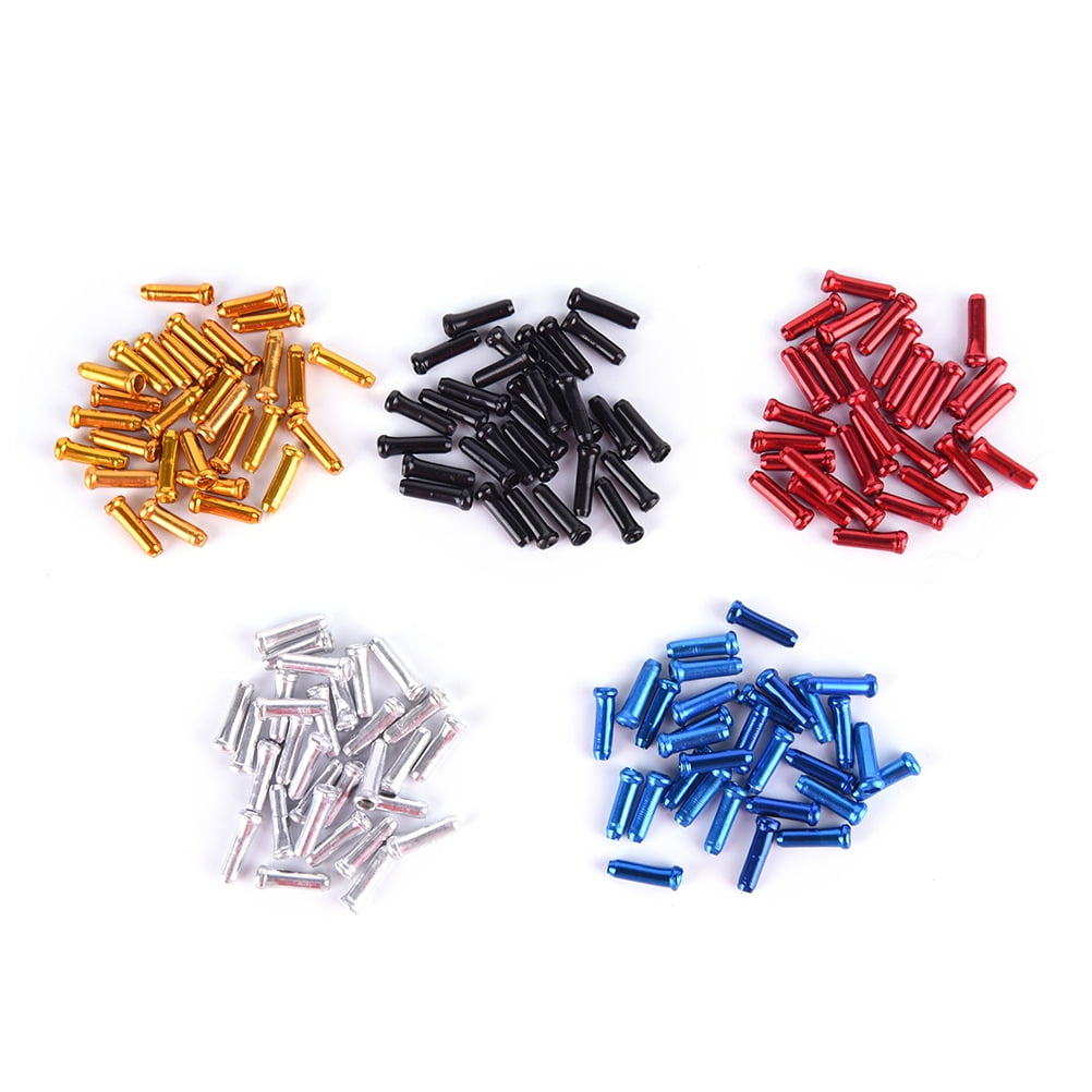 50x Set Bike Cable End Caps Multicolor Mixed Brake Shifter Wire ...