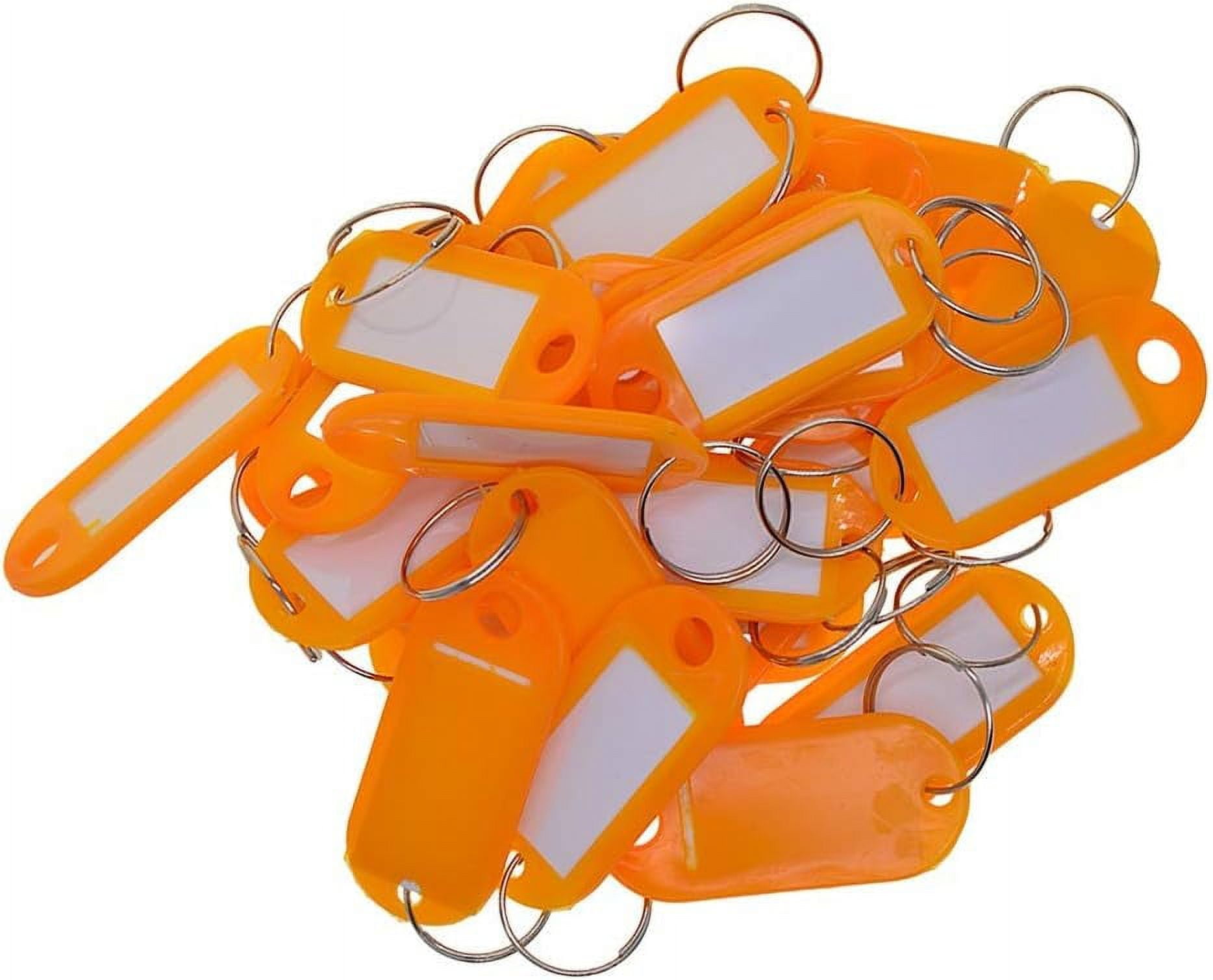 50x Solid Study Colored Waterproof Plastic Key Fob Luggage ID Tags ...