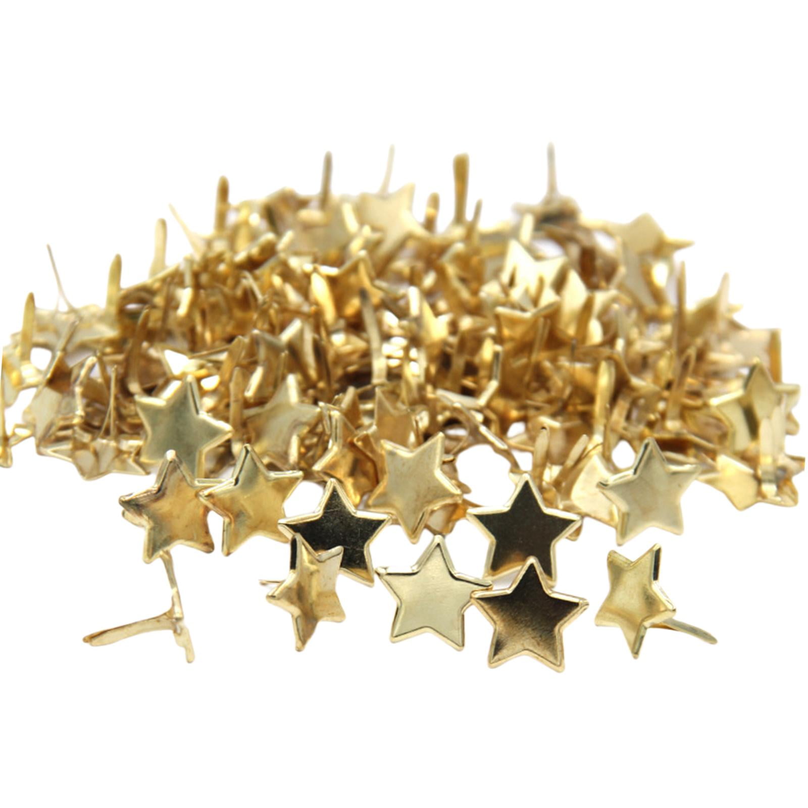 50x Star Shape Mini Brads Decoration Stamping Handmade Sturdy Metal ...