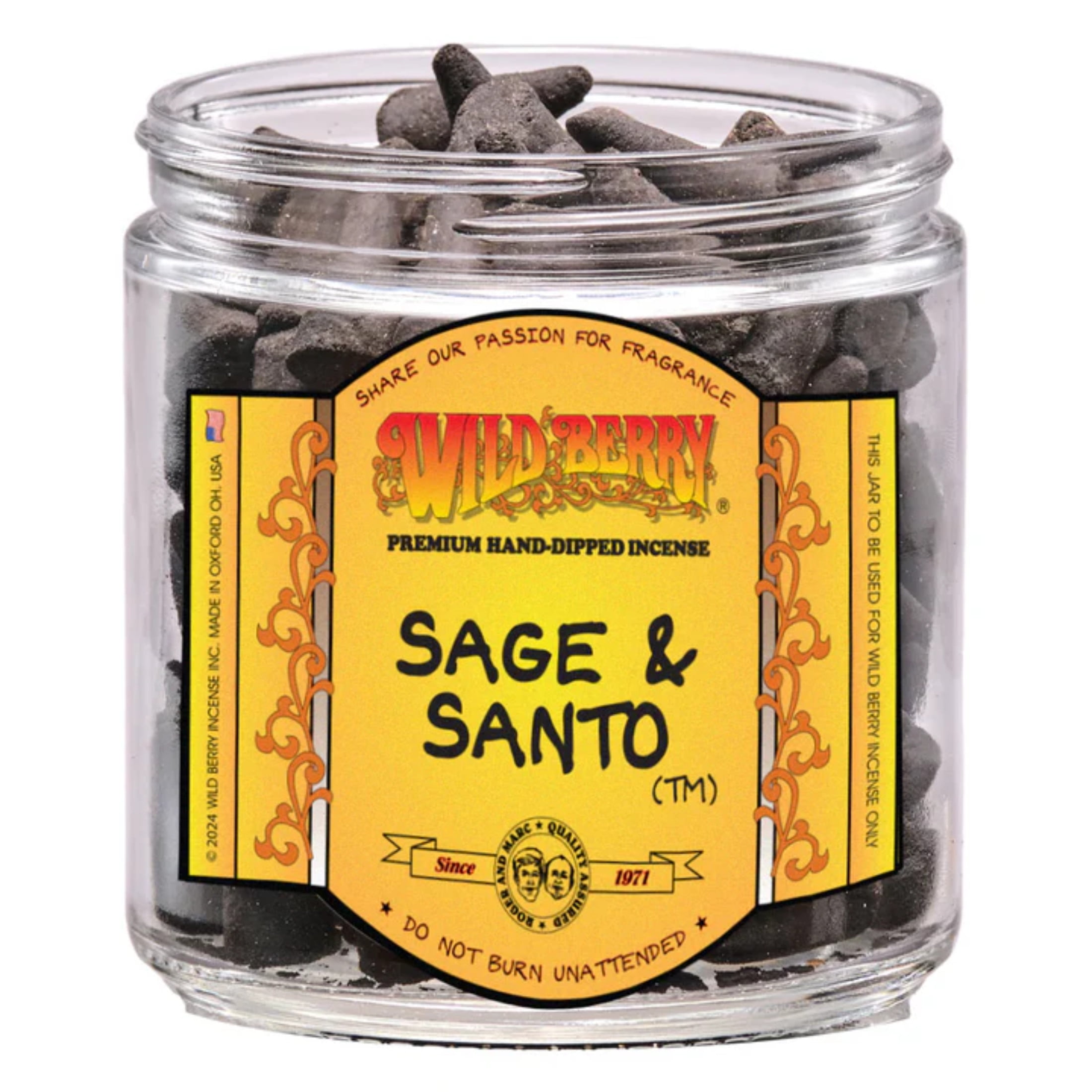 50x Wild Berry Incense Cones - Sage & Santo - USA Made 1" Tall ...