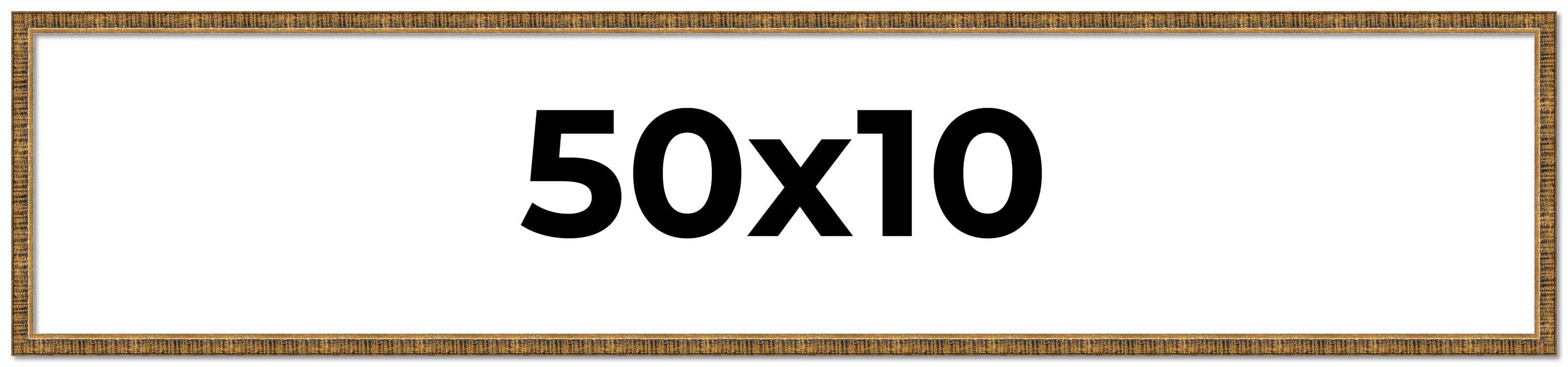 50x10 Frame Gold Kingsley Distressed Solid Wood Picture Frame Width 0. ...