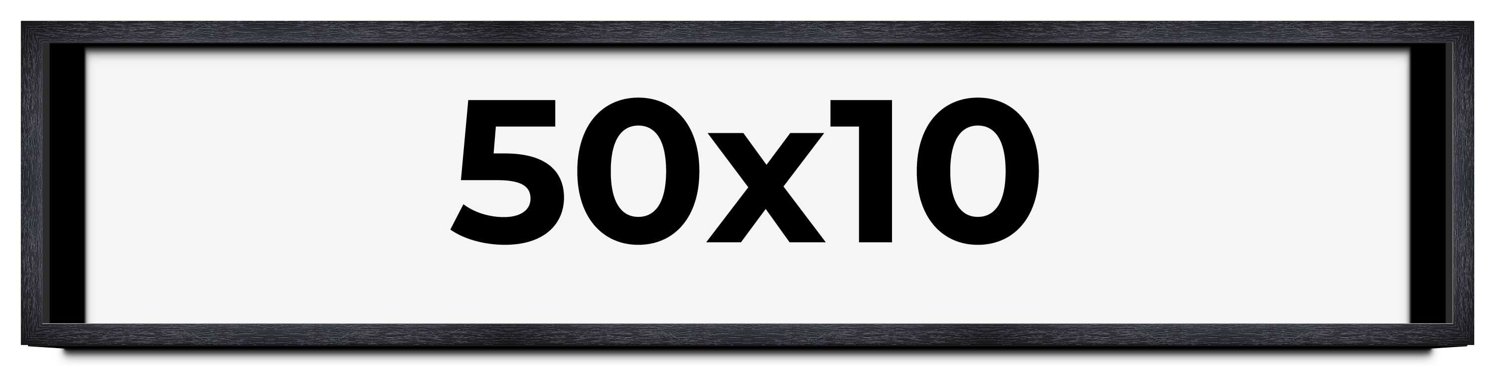 50x10 Shadow Box Frame Black | 1 Inches Deep Real Wood Farmhouse ...