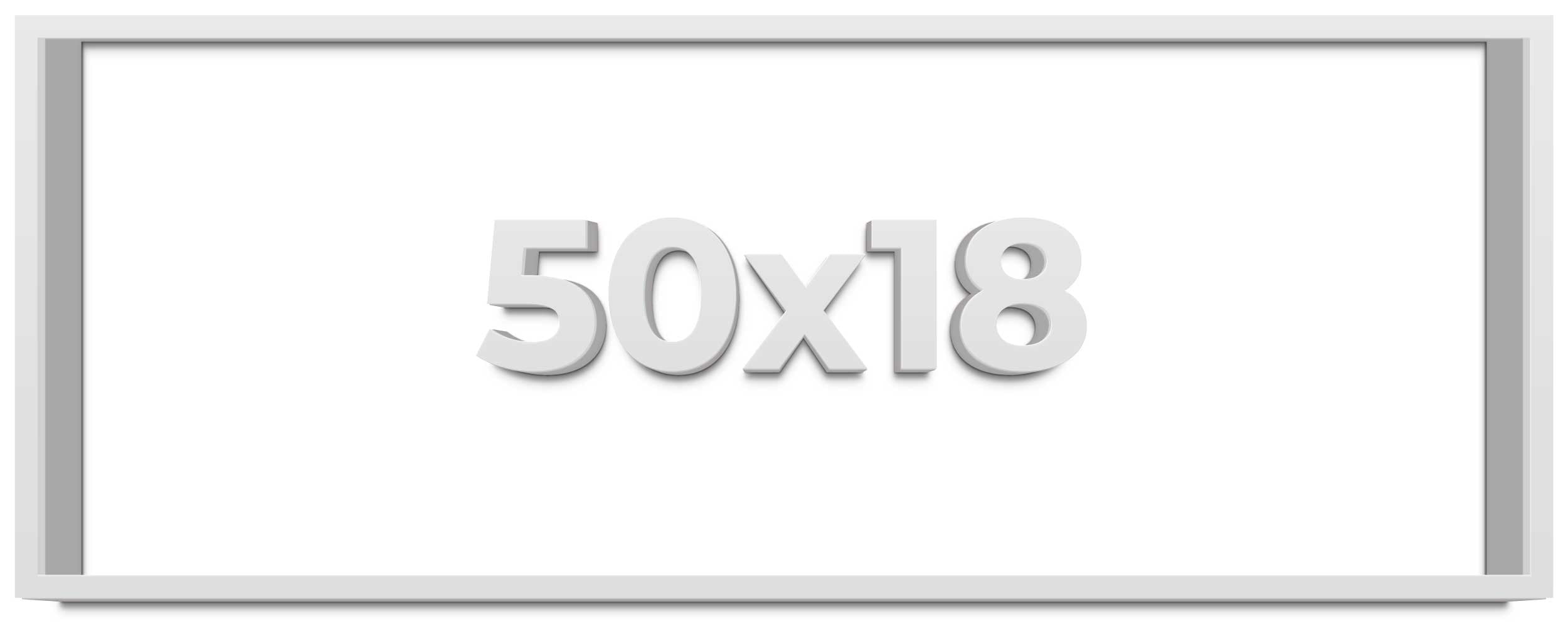 50x18 Shadow Box Frame White | 2 Inches Deep Real Wood Contemporary ...