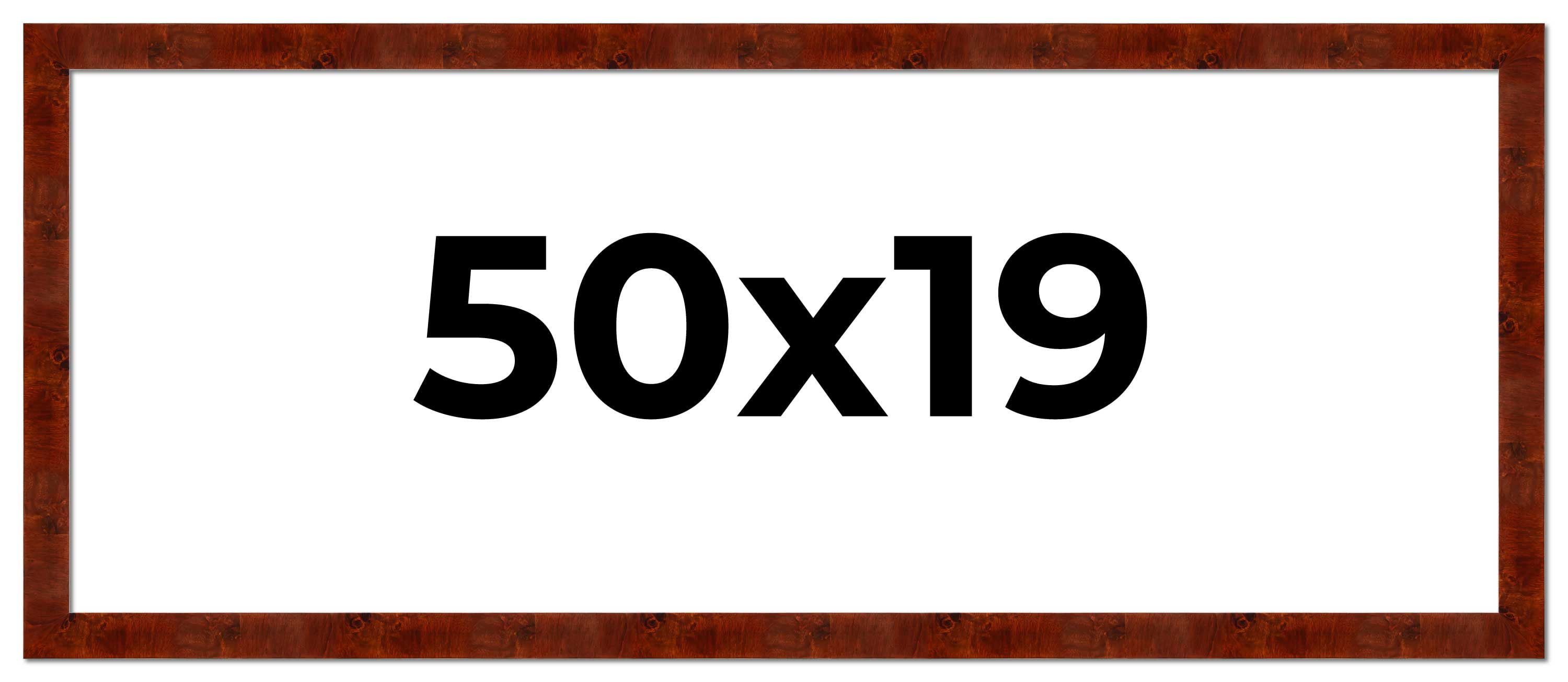 50x19 Walnut Brown Veneer Real Wood Picture Frame Width 1.75 inches ...