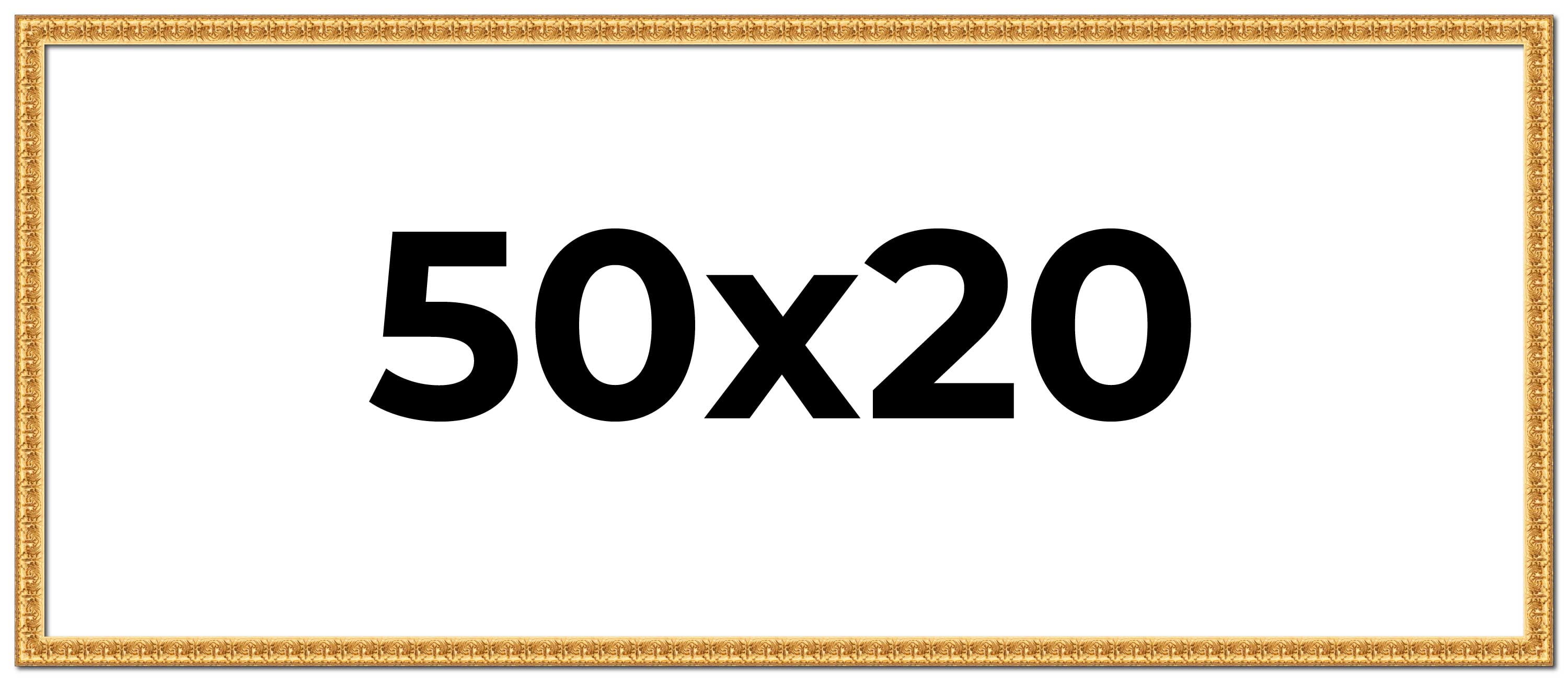 50x20 Frame Gold Real Wood Picture Frame Width 1 inches | Interior ...