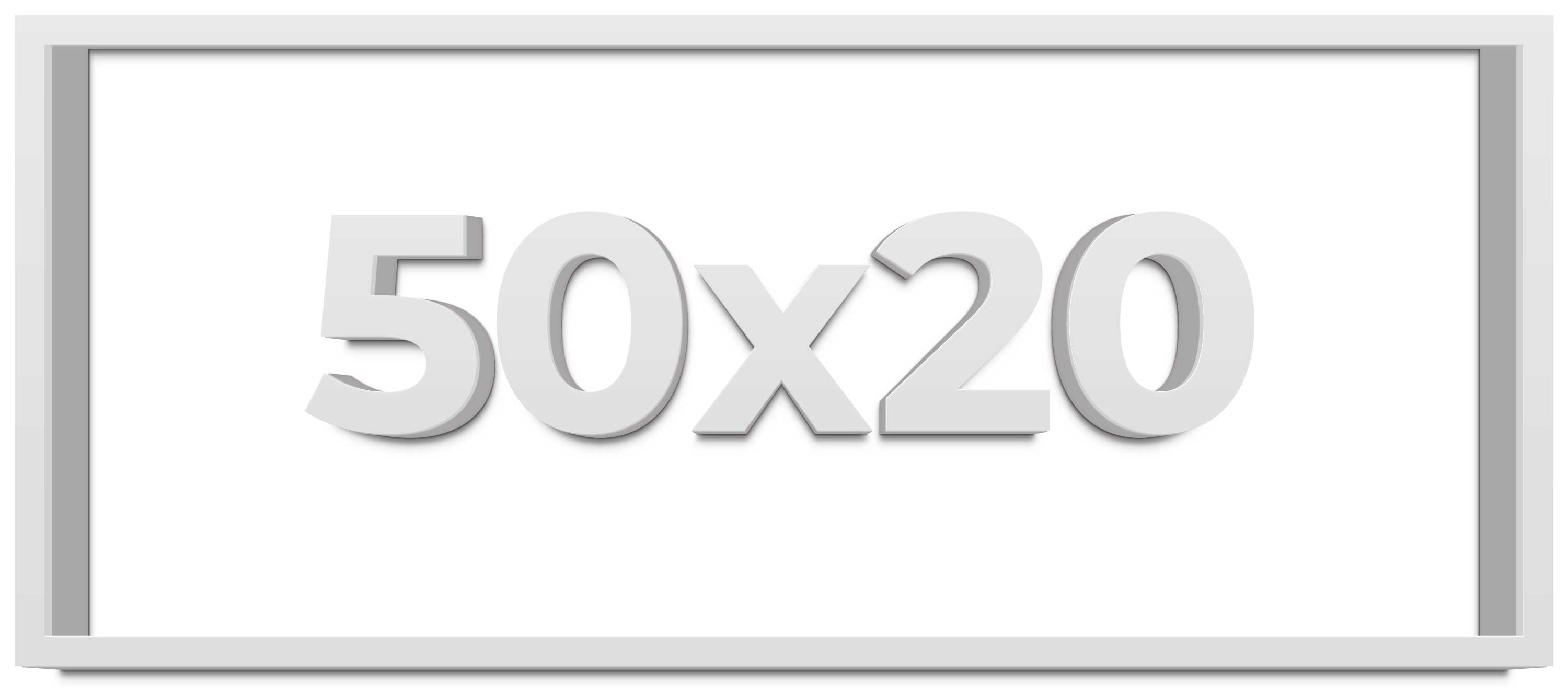 50x20 Shadow Box High Gloss White Display Frame | 1.625 Inches Deep | 1 ...