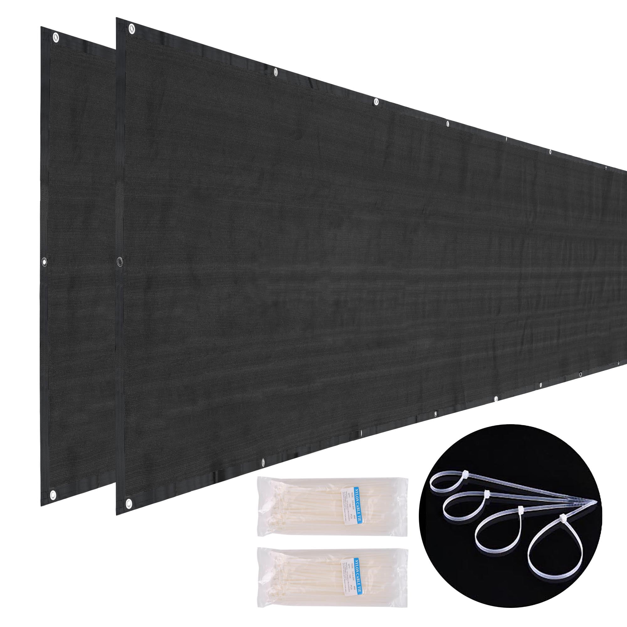 50x4 ft Mesh Privacy Fence Screen 180 gsm HDPE Windscreen Sunshade ...