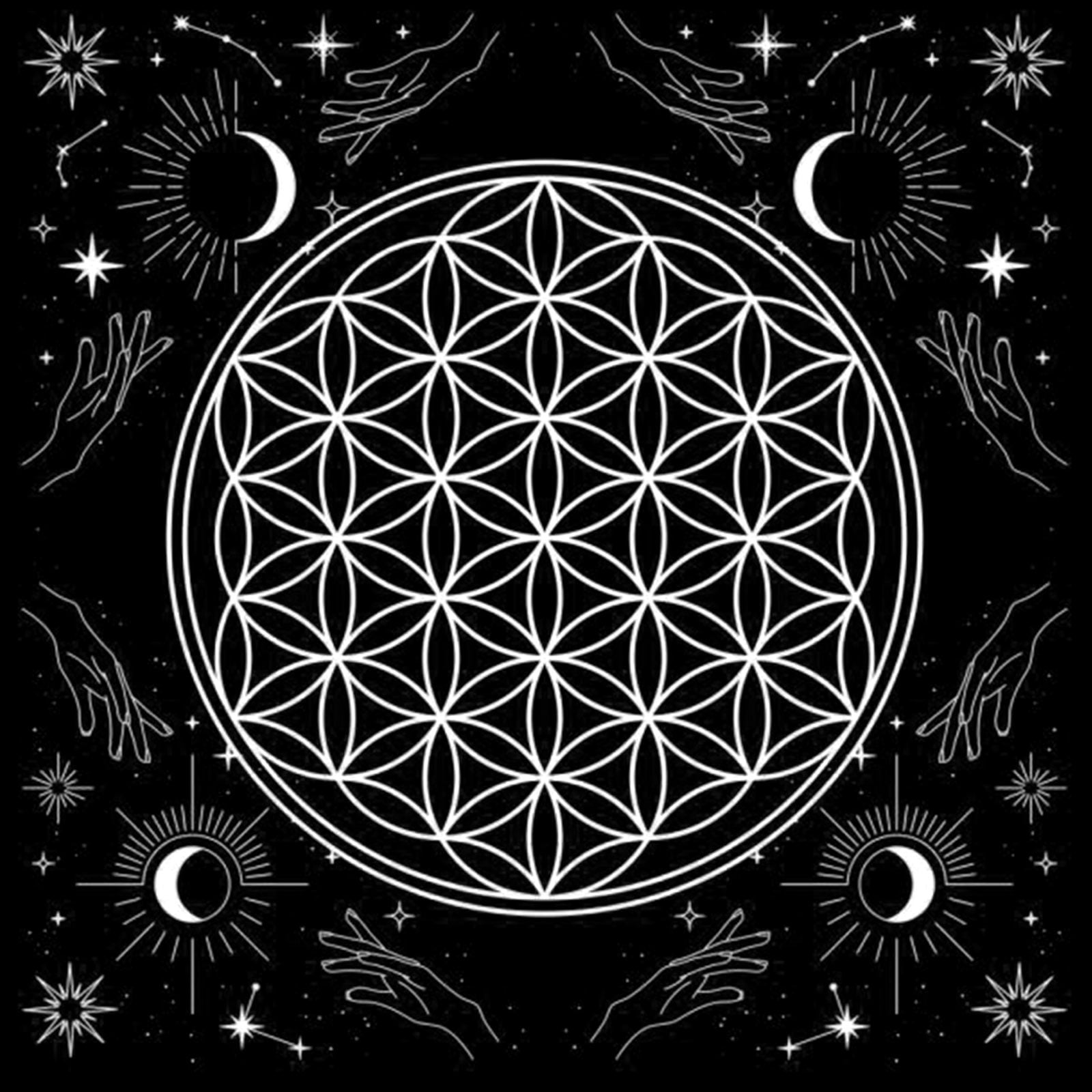 50x50/60x60/75x75cm Tarot Tablecloth Mat Geometric Divinations Table ...