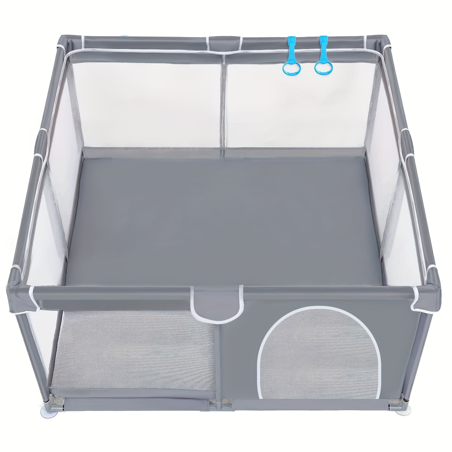 50x50 Inch Grey Baby Playpen - Large Safety Play Yard with Breathable ...