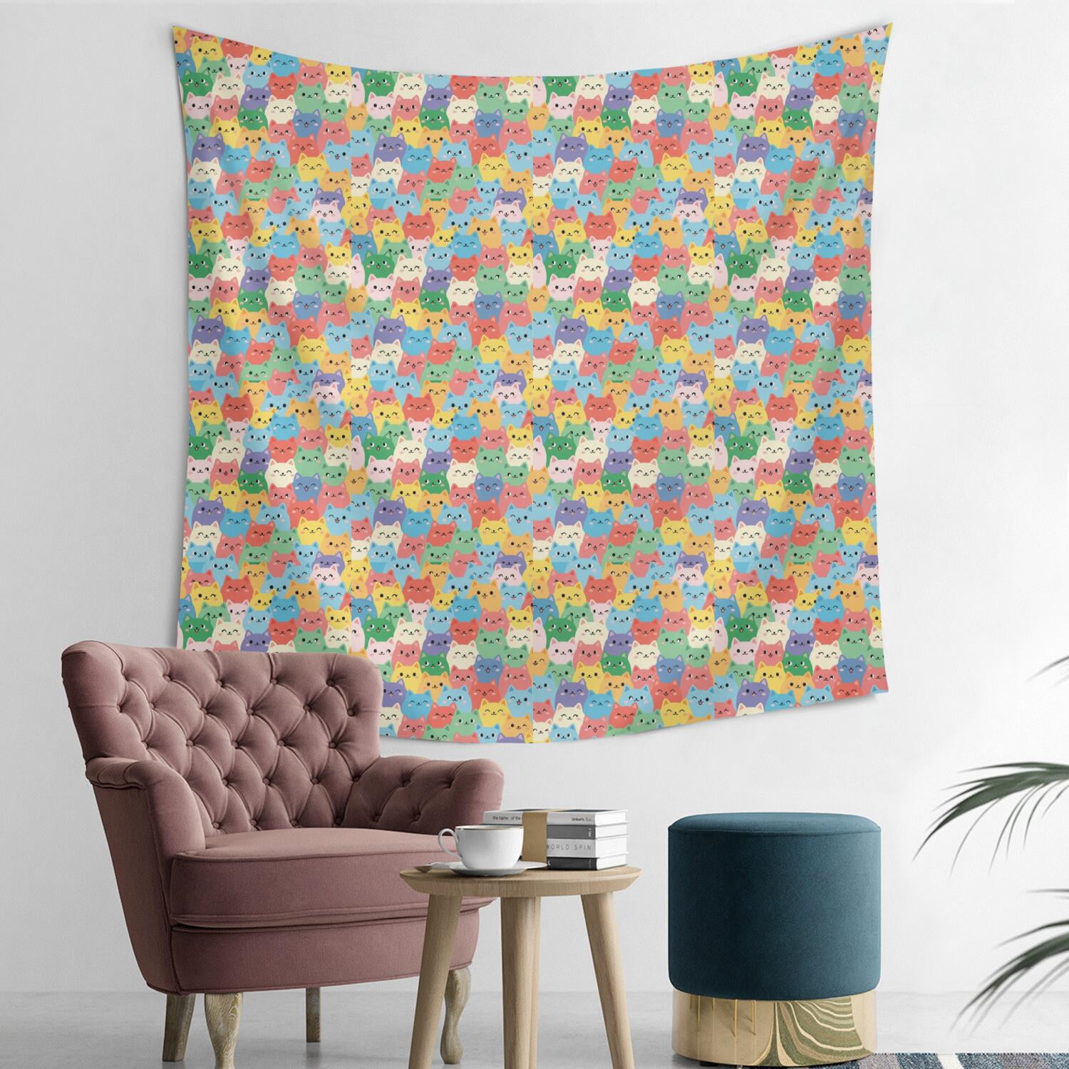 50x50 Inch Square Wall Tapestry for Indoor & Outdoor, Living Room ...