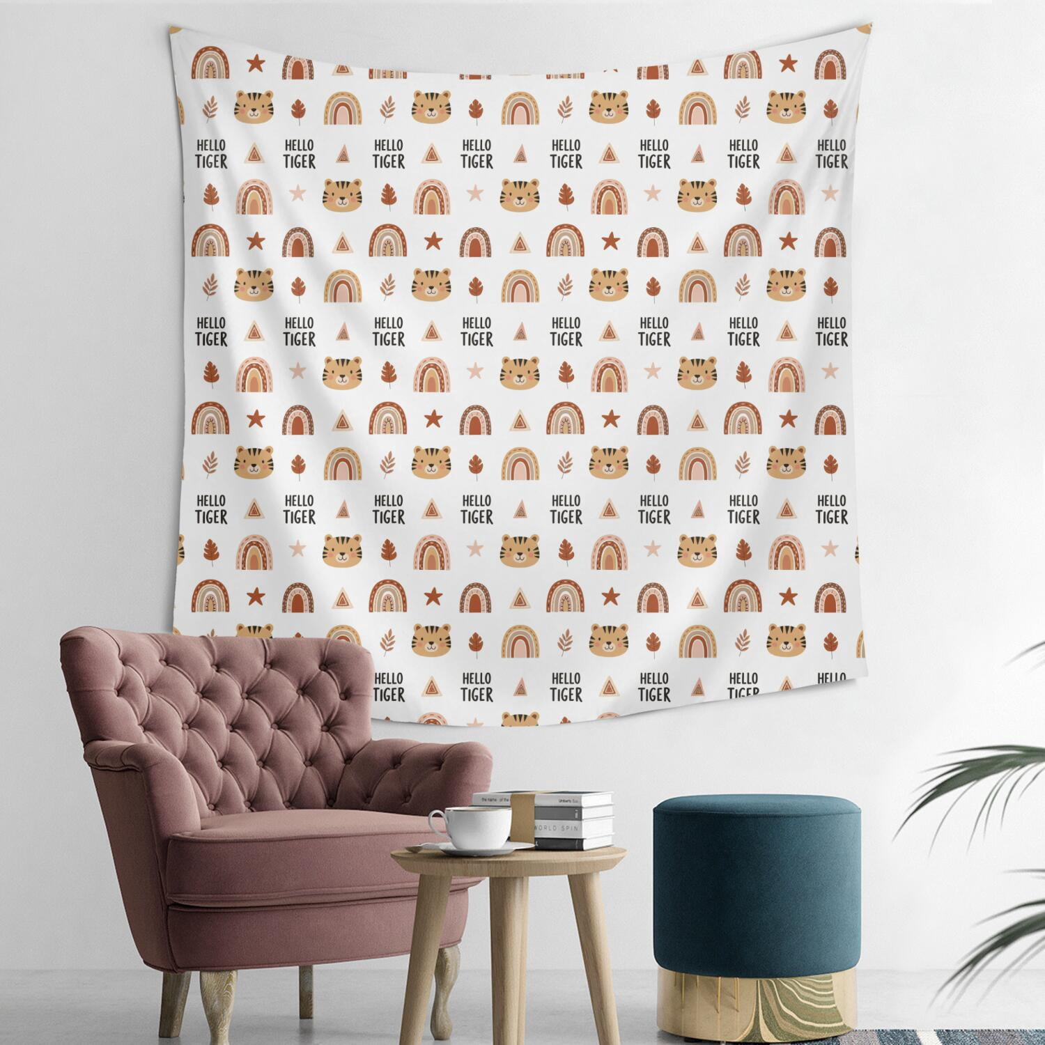 50x50 Inch Square Wall Tapestry for Indoor & Outdoor, Living Room ...