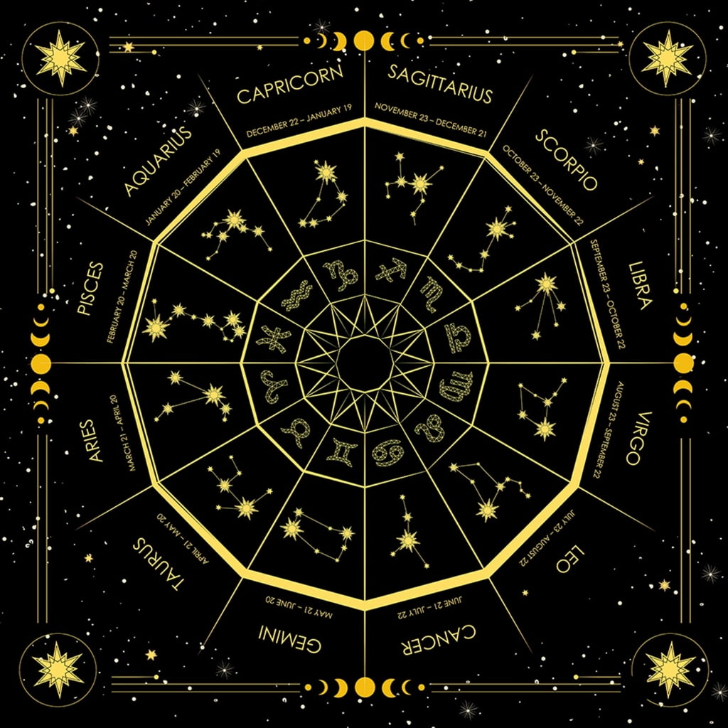 50x50cm Tarot Card Tablecloth Flannel Geometric Figure Divination Altar ...