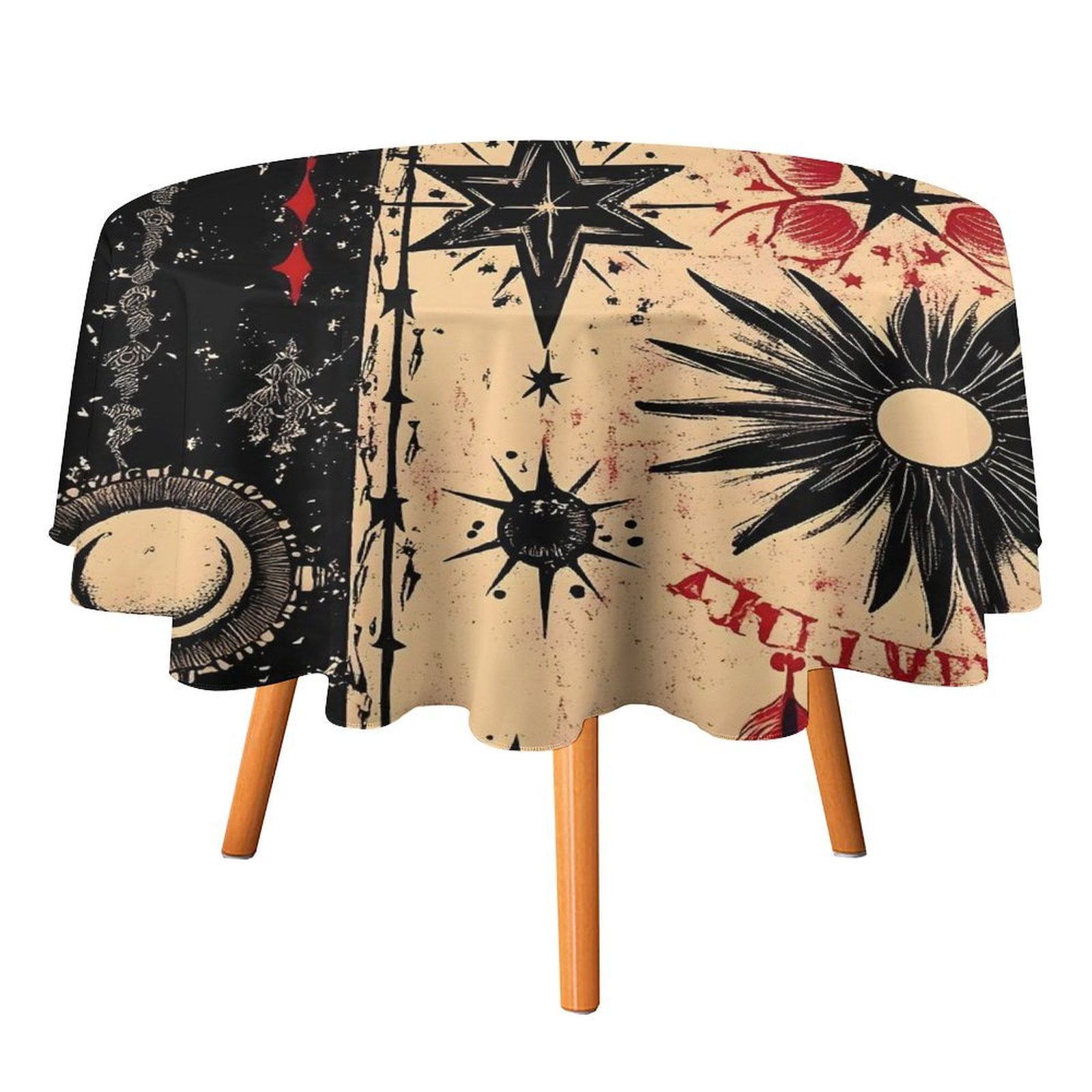 50x50in Round Tablecloth Car Line Straight And Dense Wireless Head Gap ...