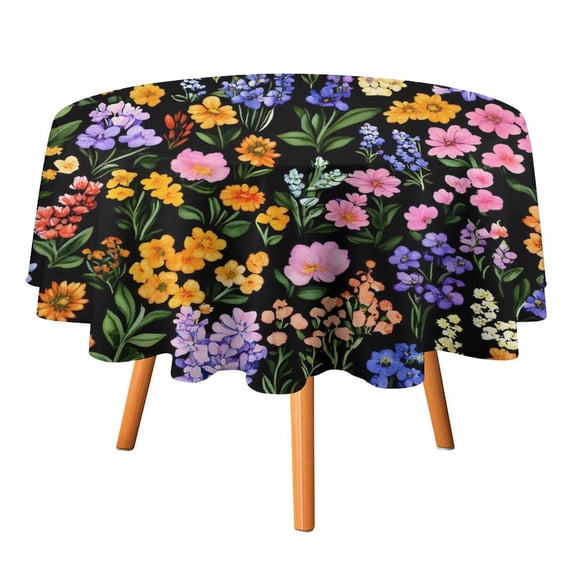 50x50in Round Tablecloth Car Line Straight And Dense Wireless Head Gap ...