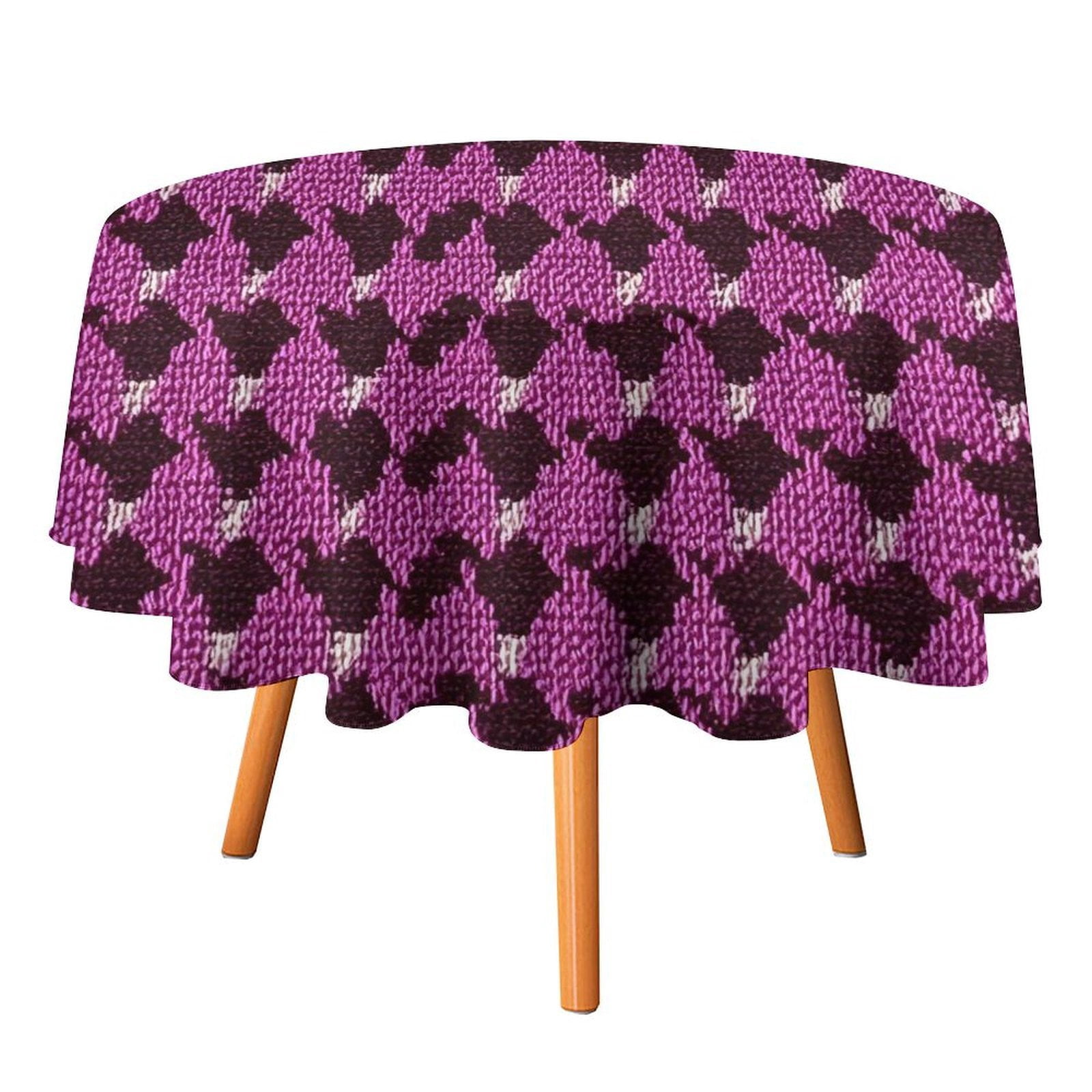 50x50in Round Tablecloth Car Line Straight And Dense Wireless Head Gap ...