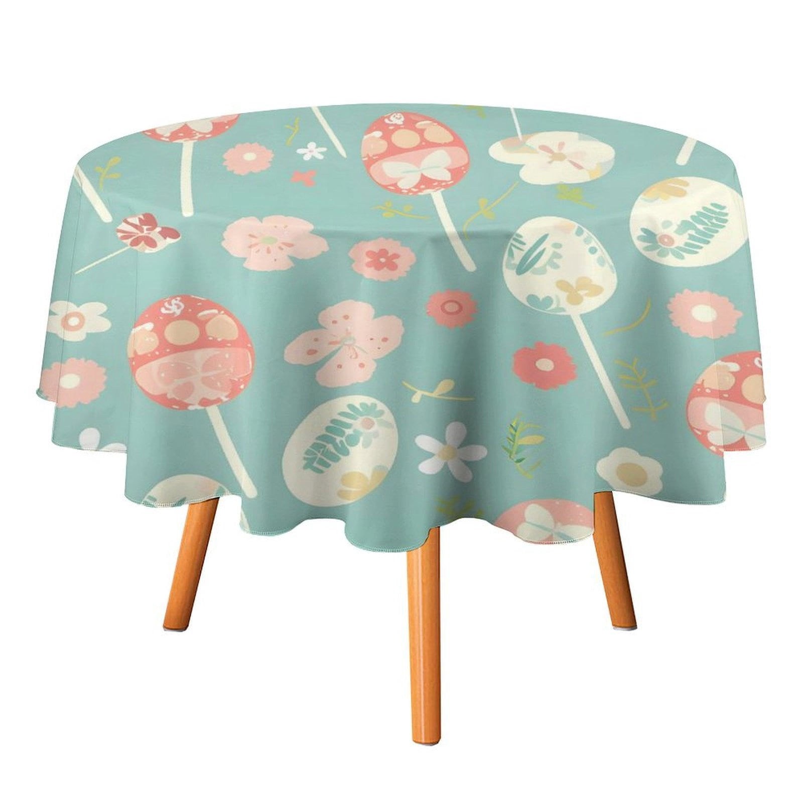 50x50in Round Tablecloth Car Line Straight And Dense Wireless Head Gap ...