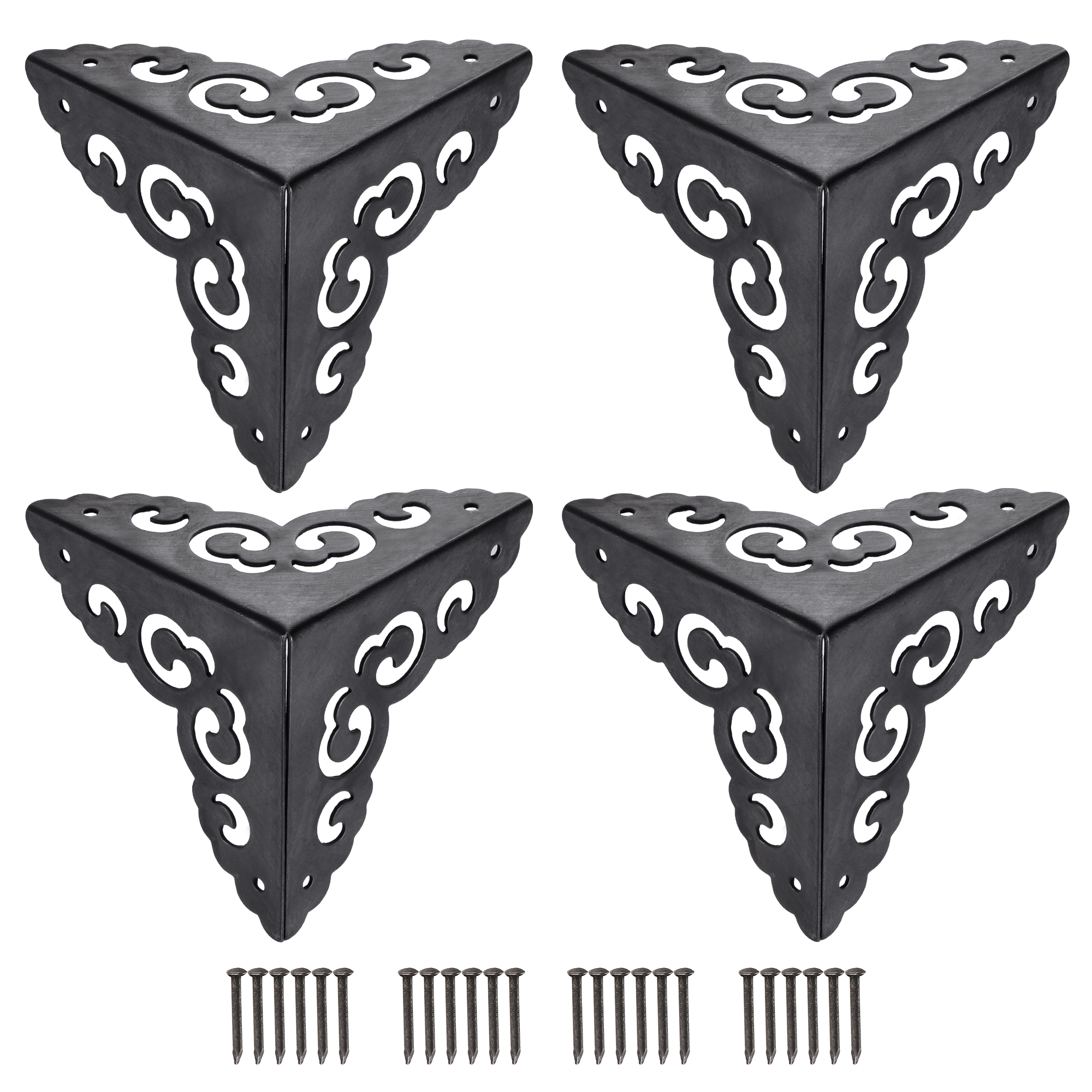 50x50x50mm Metal Box Corner Protectors Brass Matte Sealing Glaze Finish ...