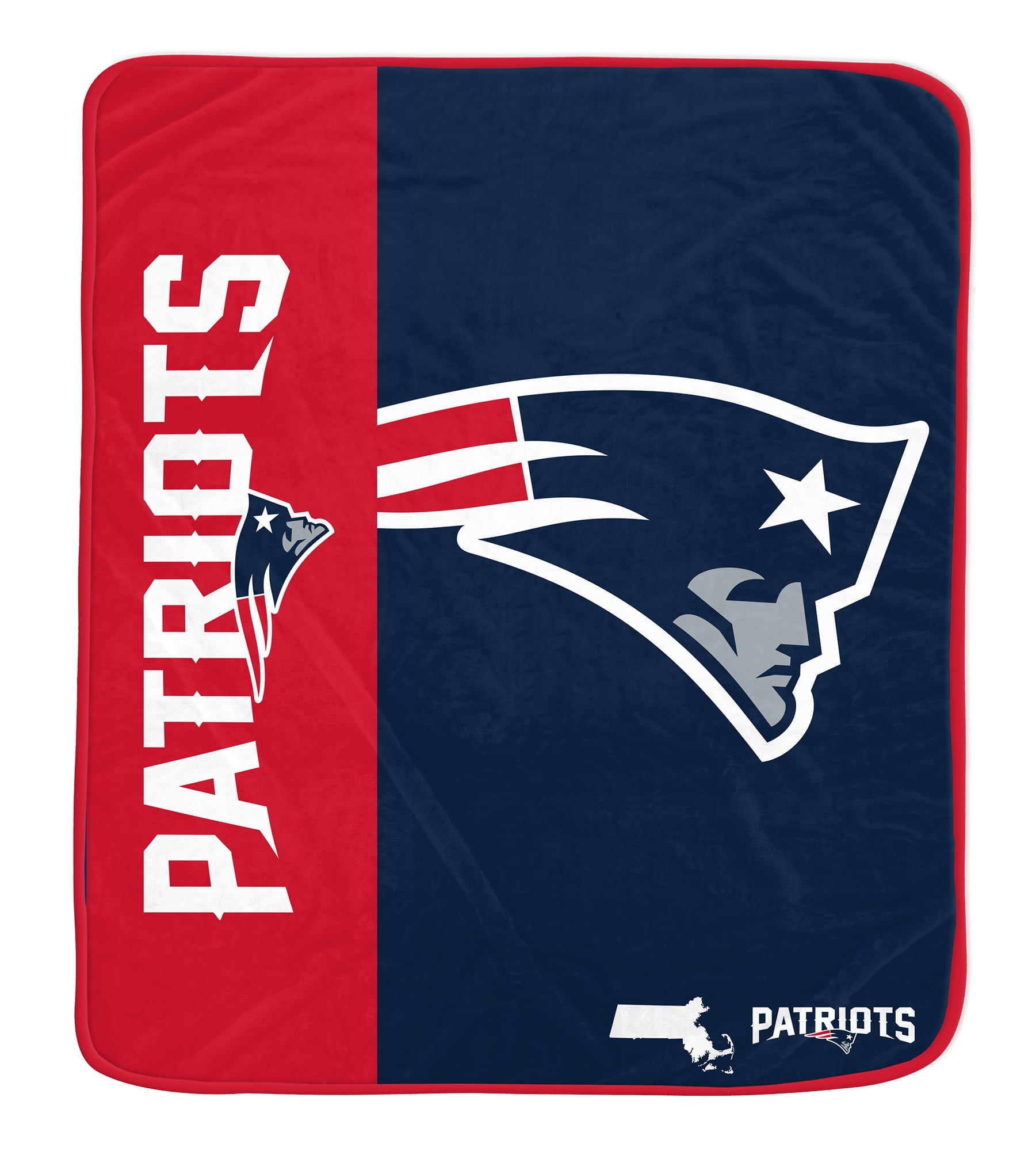 NFL New England Patriots Endzone 50x60 Ultra Soft Tailgate Throw ...
