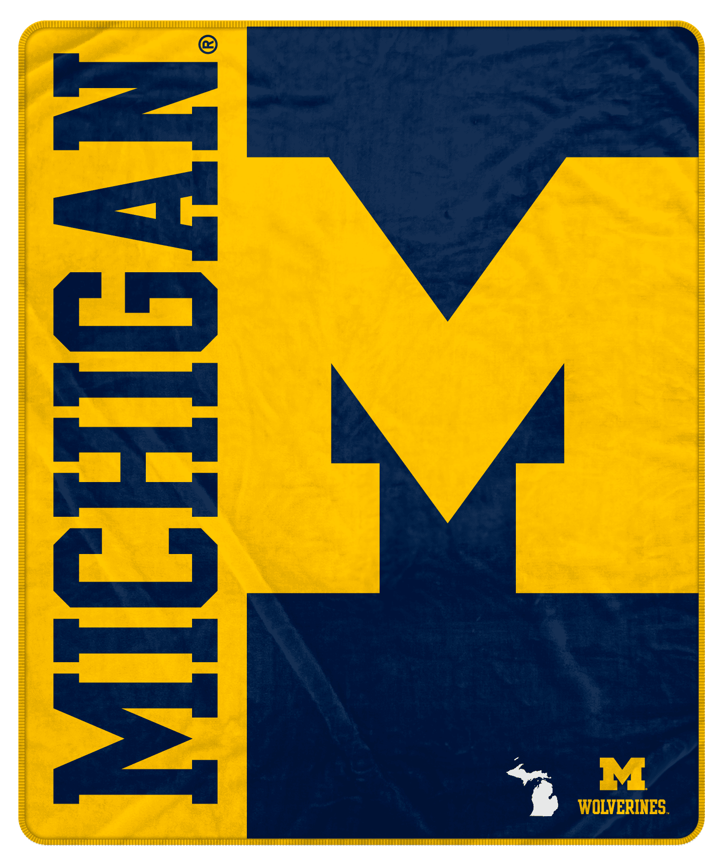 NCAA Michigan Wolverines Endzone 50x60 Ultra Soft Tailgate Throw ...