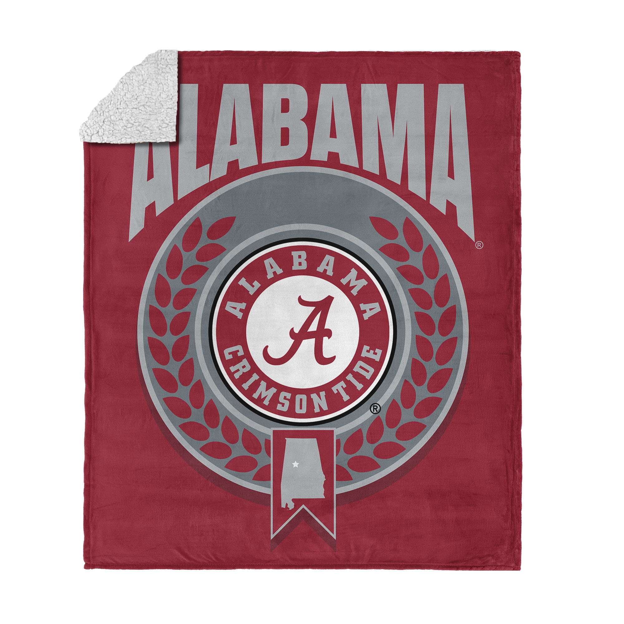 Alabama NCAA Apex Silk Touch Sherpa Throw 50x60 inches - Walmart.com