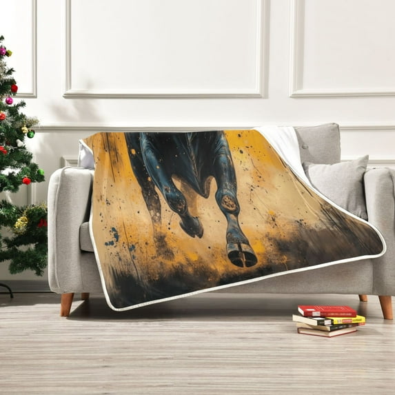 50x60 inch Crystal Fleece & Arctic Fleece Blanket Soft Bed Throws for ...