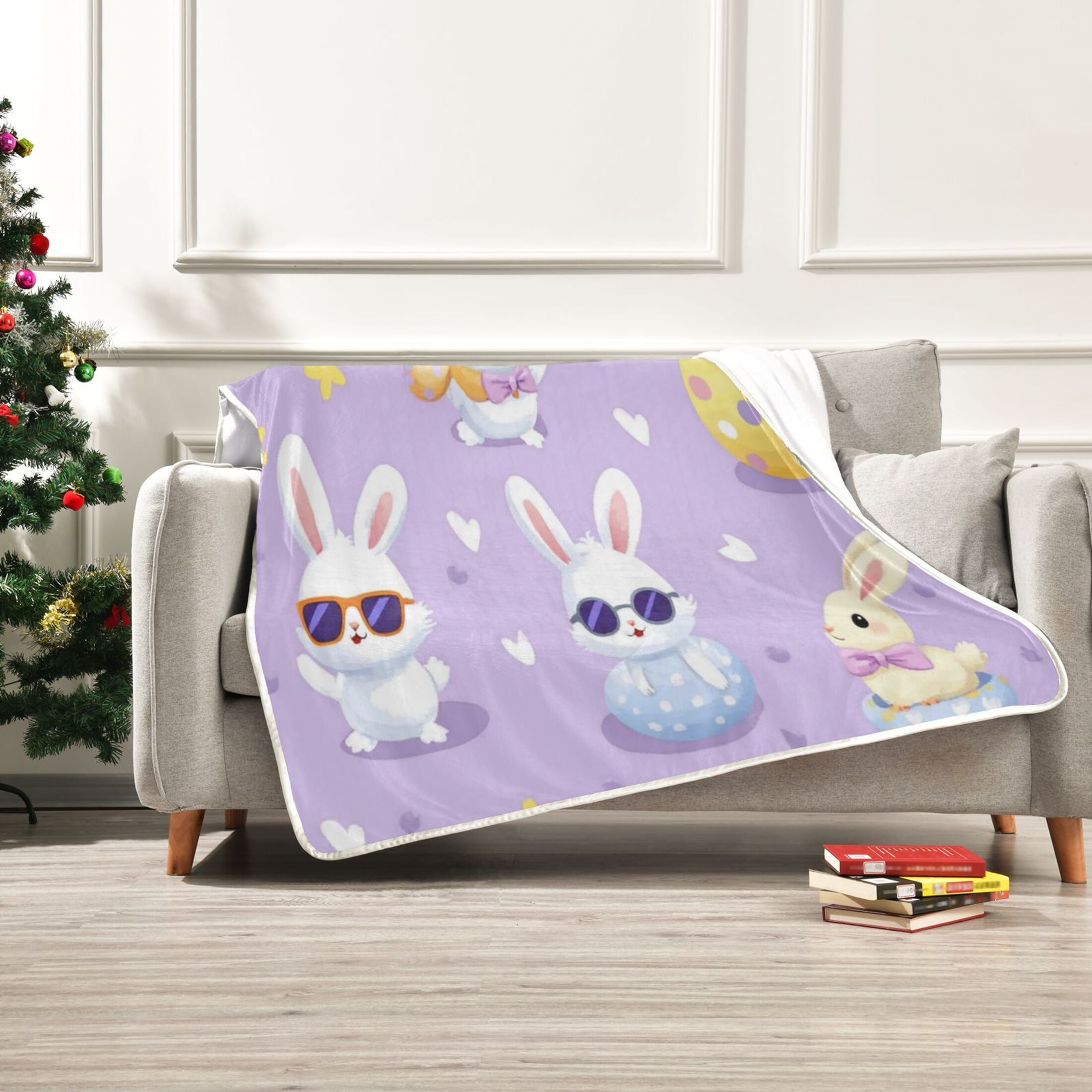 50x60 inch Crystal Fleece & Arctic Fleece Blanket Soft Bed Throws for ...