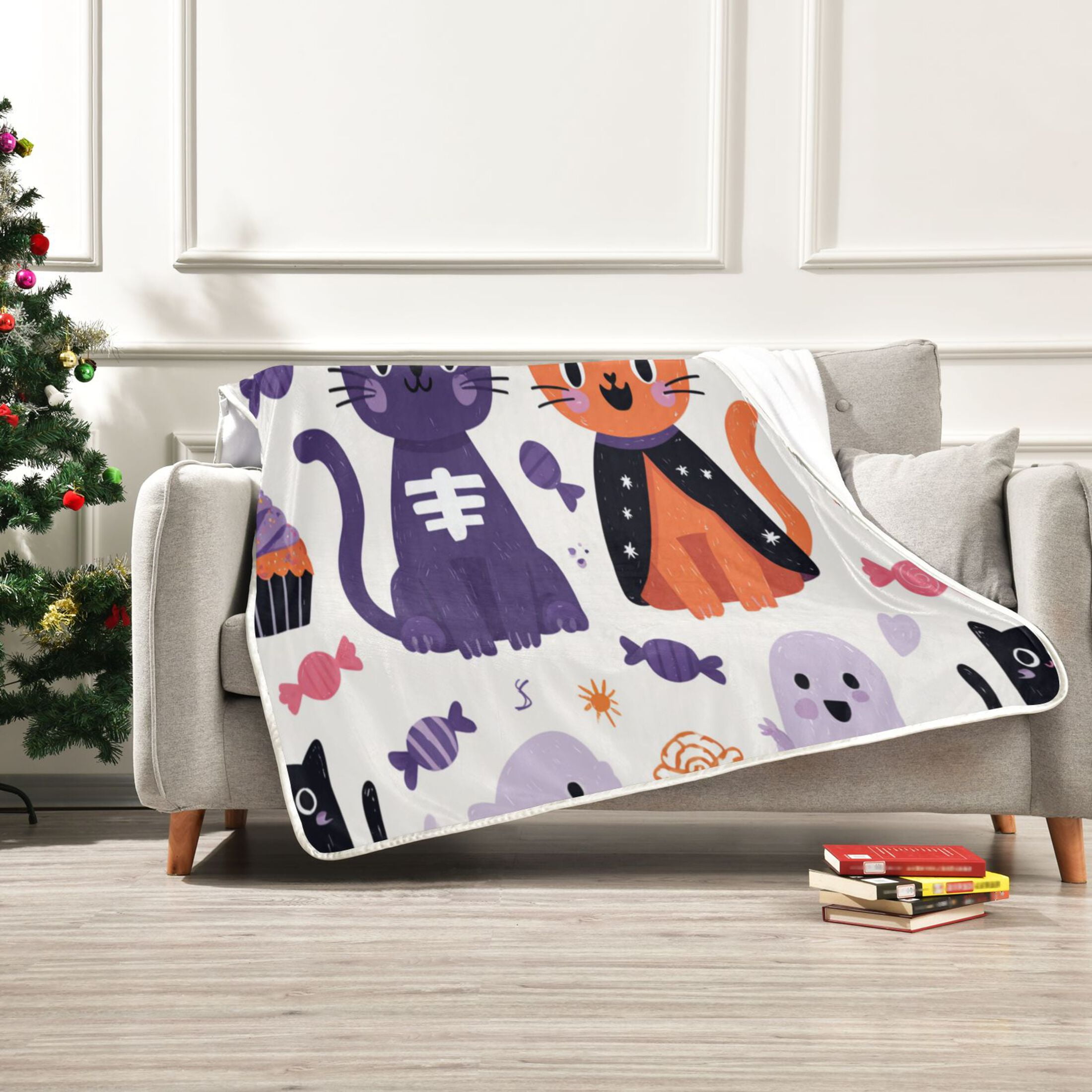 50x60 inch Crystal Fleece & Arctic Fleece Blanket Soft Bed Throws for ...