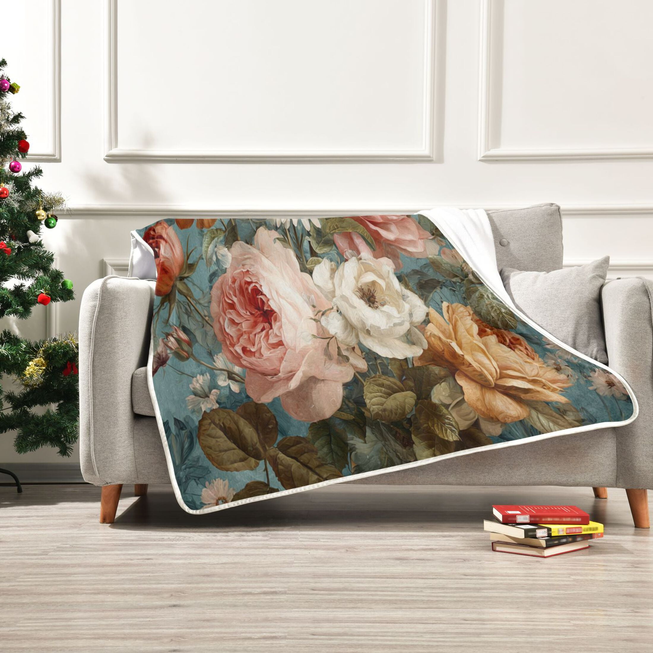 50x60 inch Crystal Fleece & Arctic Fleece Blanket Soft Bed Throws for ...