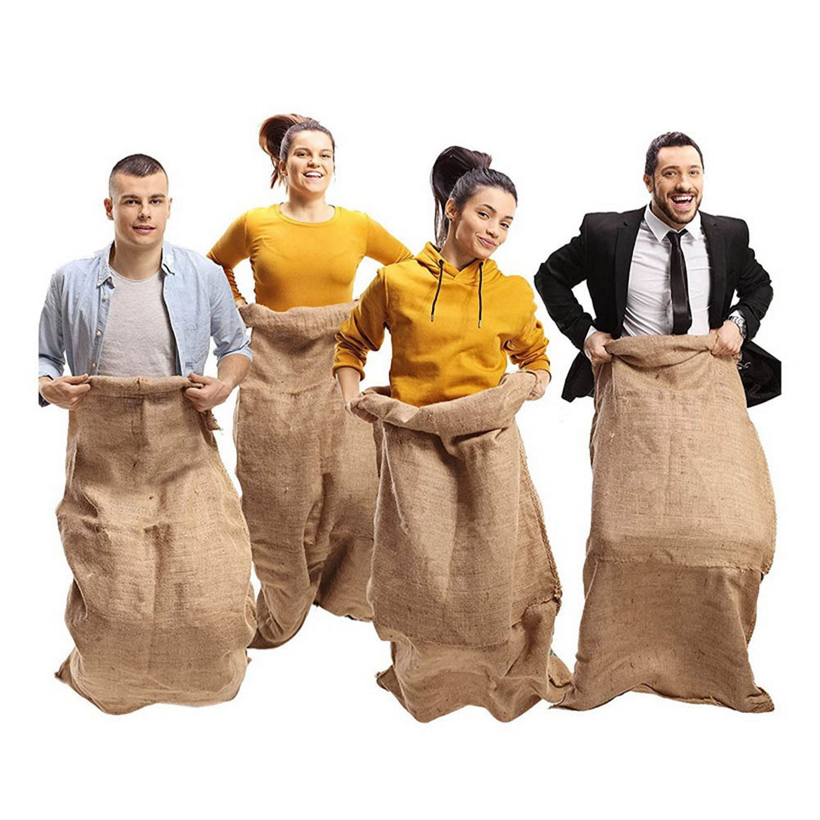 50x70CM Potato Sack Game Bag Burlap Bag Outdoor Lawn Game Kids Adults ...