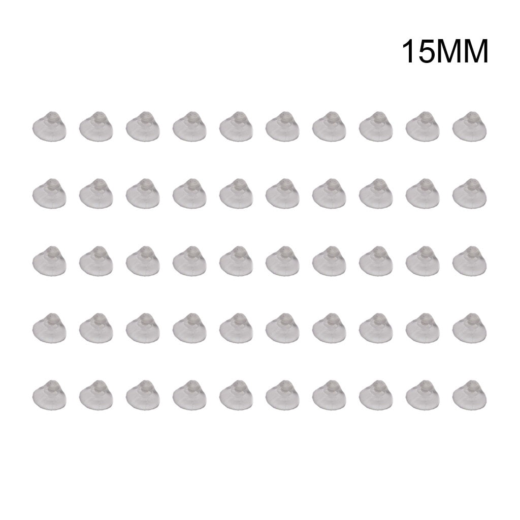 50xClear Suction Cups Without Hooks Plastic Sucker for Glass Table Tops ...