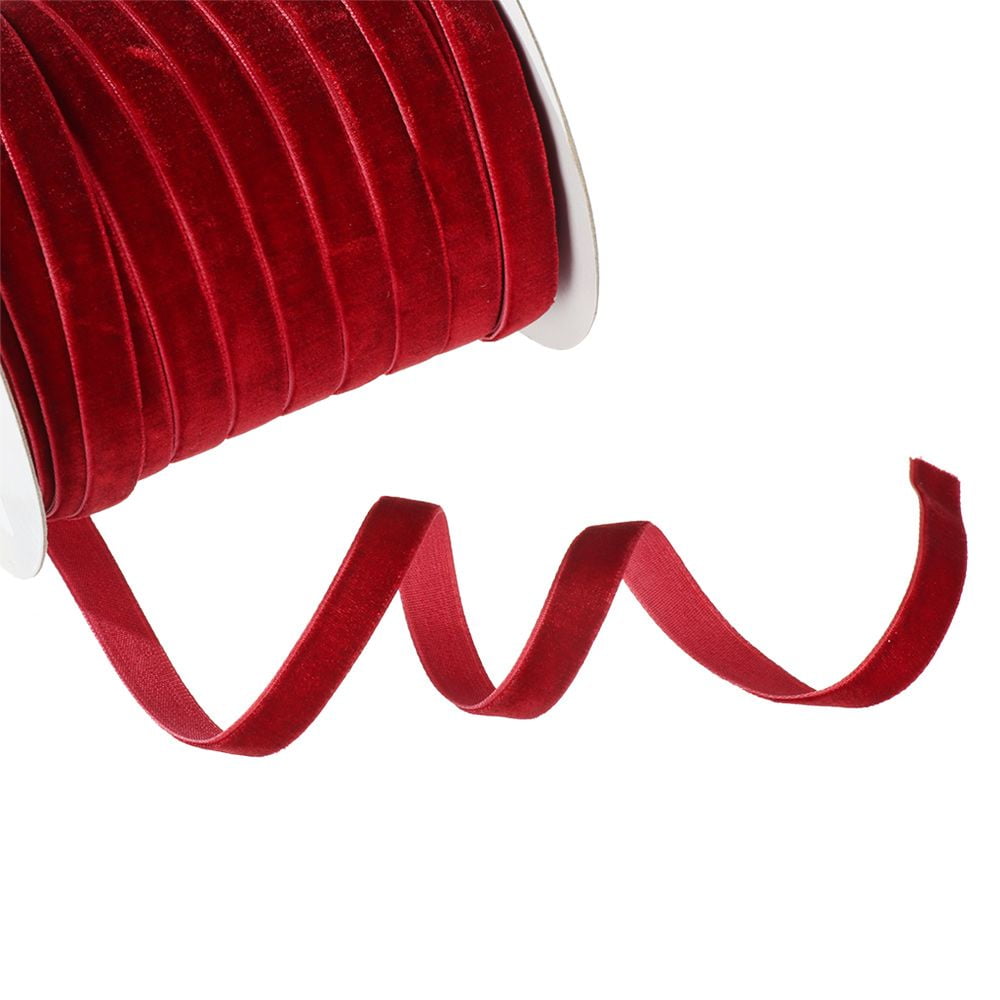 50yards 10mm Crafts Gifts Home Packaging Strap Flocking Silk Velvet ...