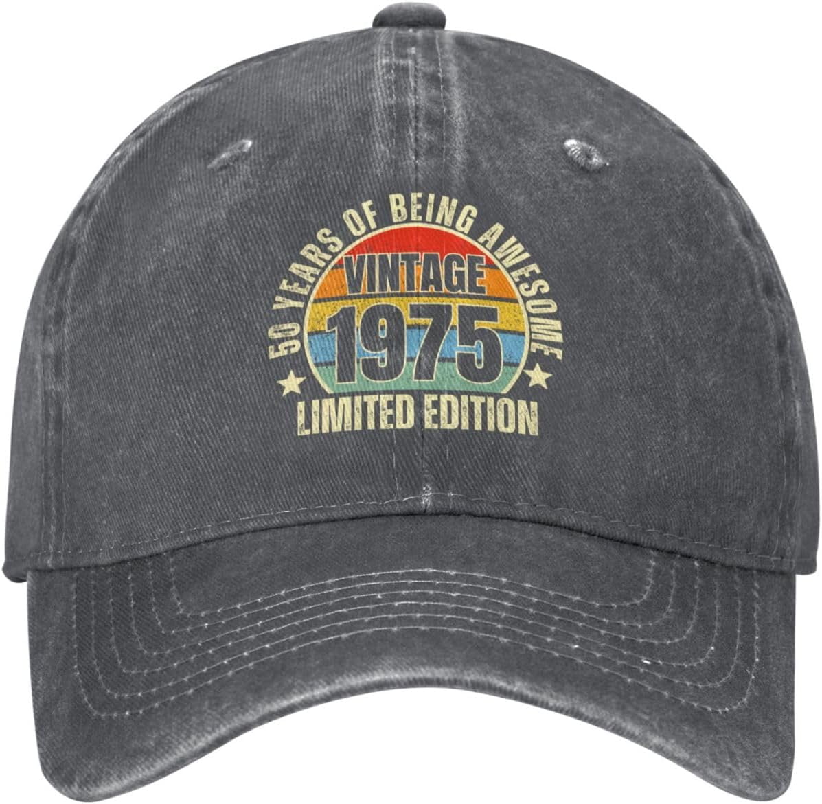 50yr Old Vintage 1975 Limited Edition 50th Birthday Hat Denim Baseball ...