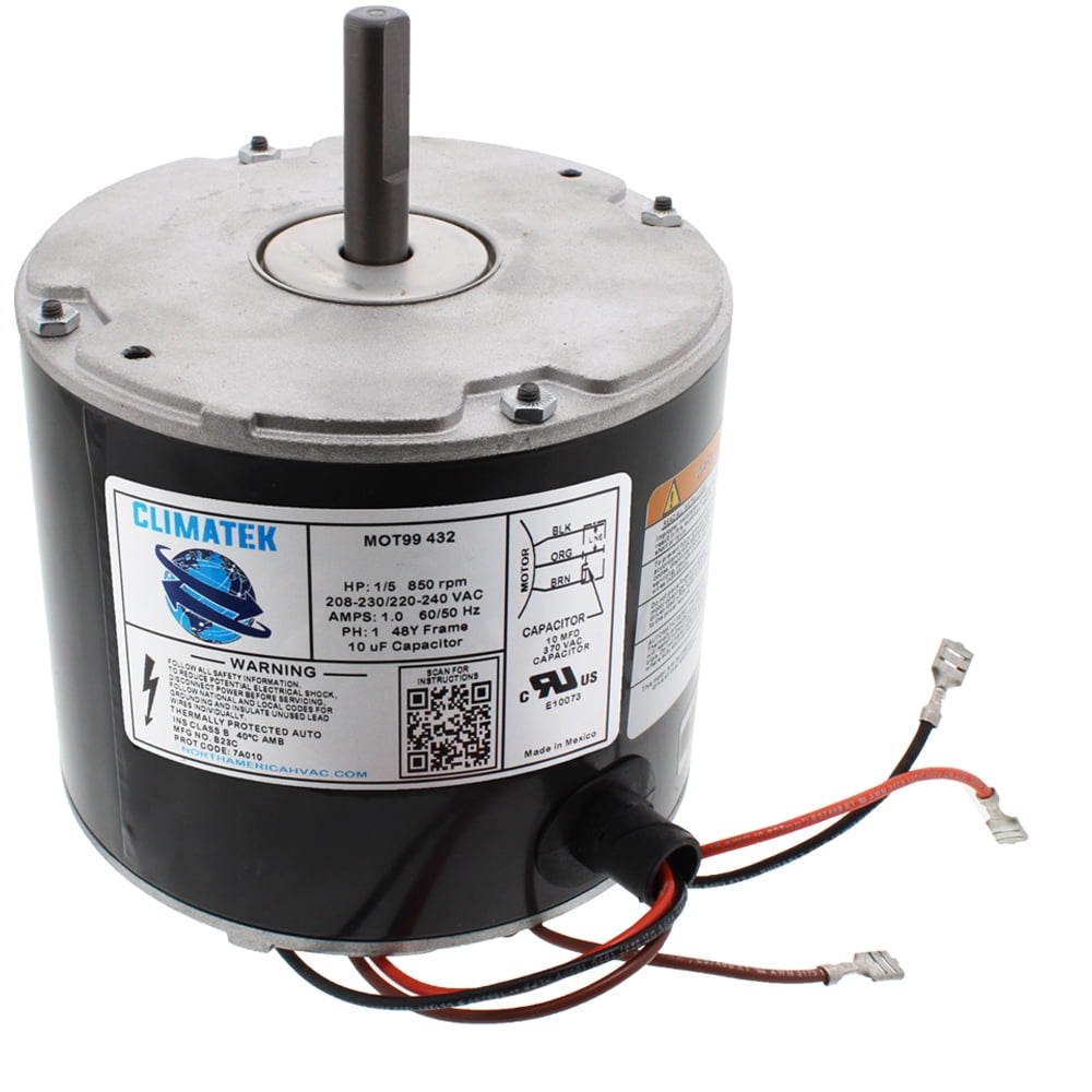 51-101774-03 - ClimaTek Upgraded 1/5 HP Condenser Fan Motor Fits Ruud ...