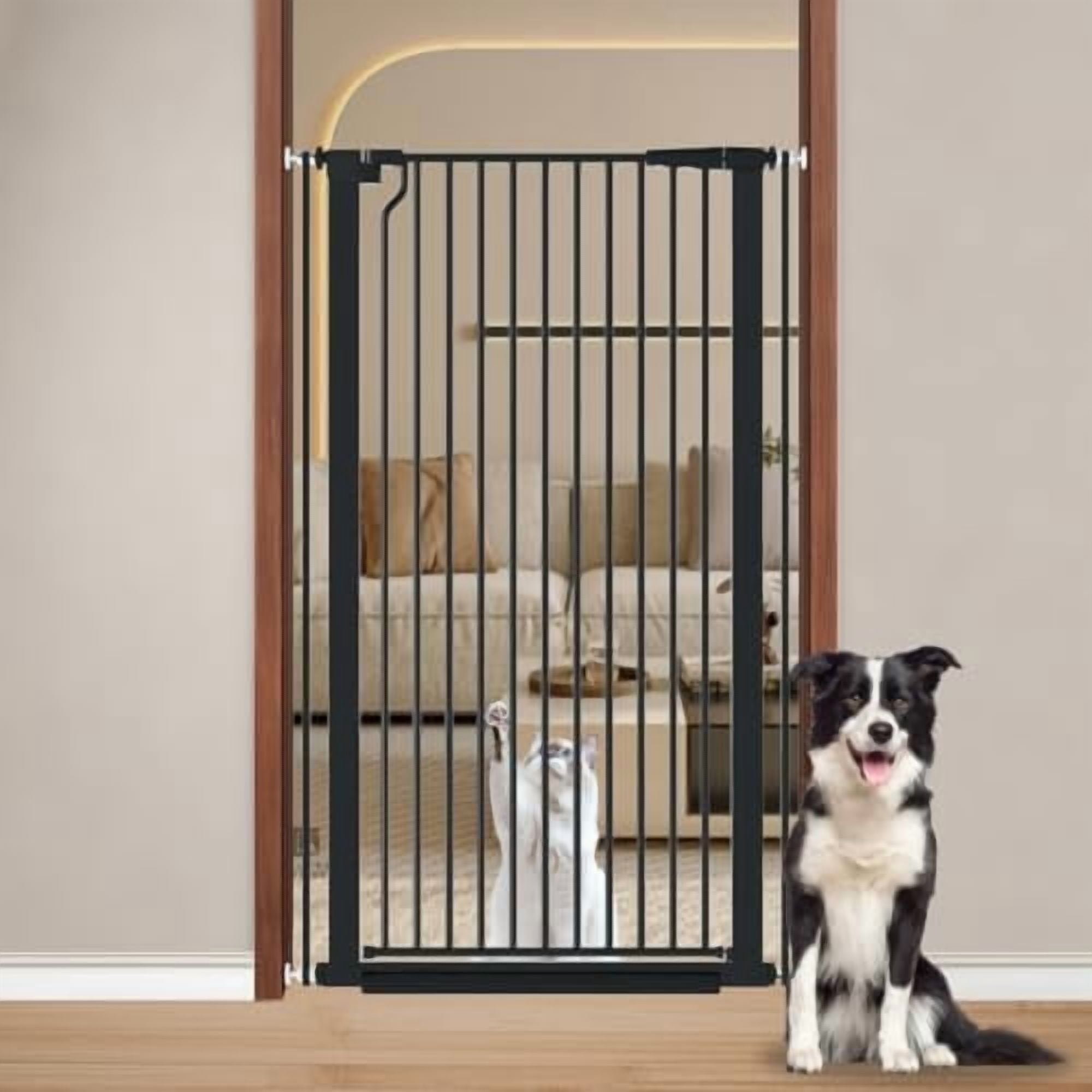 51.18" Extra Tall Gate, 29.5"-32.6" Adjustable Width Close Encrypted ...