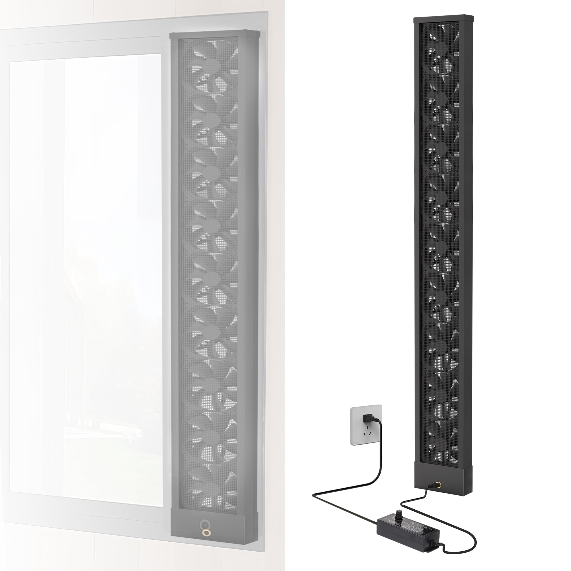 51.2-53.1 Inch Vertical Window Exhaust Fan for Sliding Windows – Attach ...