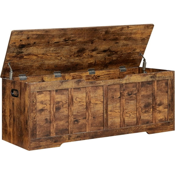 51.2"Storage chest extra large,storage bench with 2 safety hinges,Shoe Bench,51.2*15.7*19 ...