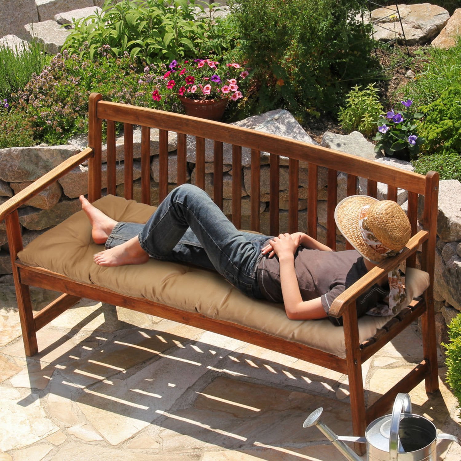 51"x20" Indoor Outdoor Bench Cushion, iMounTEK Water Resistant Long ...
