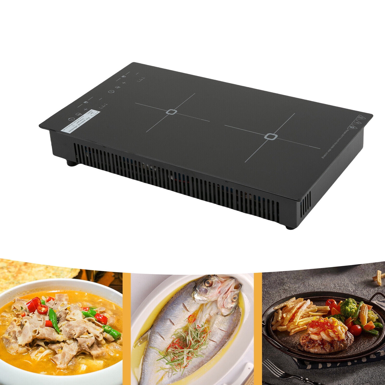51*28.8*8.5cm Double Induction Cooktop Black Electric Cooktop Induction ...