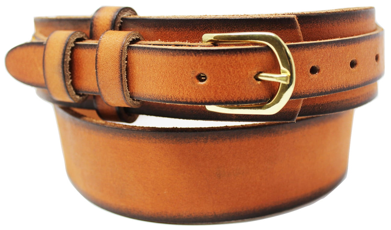 51-52 Men's Leather 1 1/2" Wide Plain Casual Jean Ranger Belt Tan ...