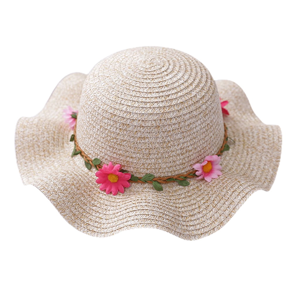 51-52cm hat circumference children's summer hat flower straw hat big ...