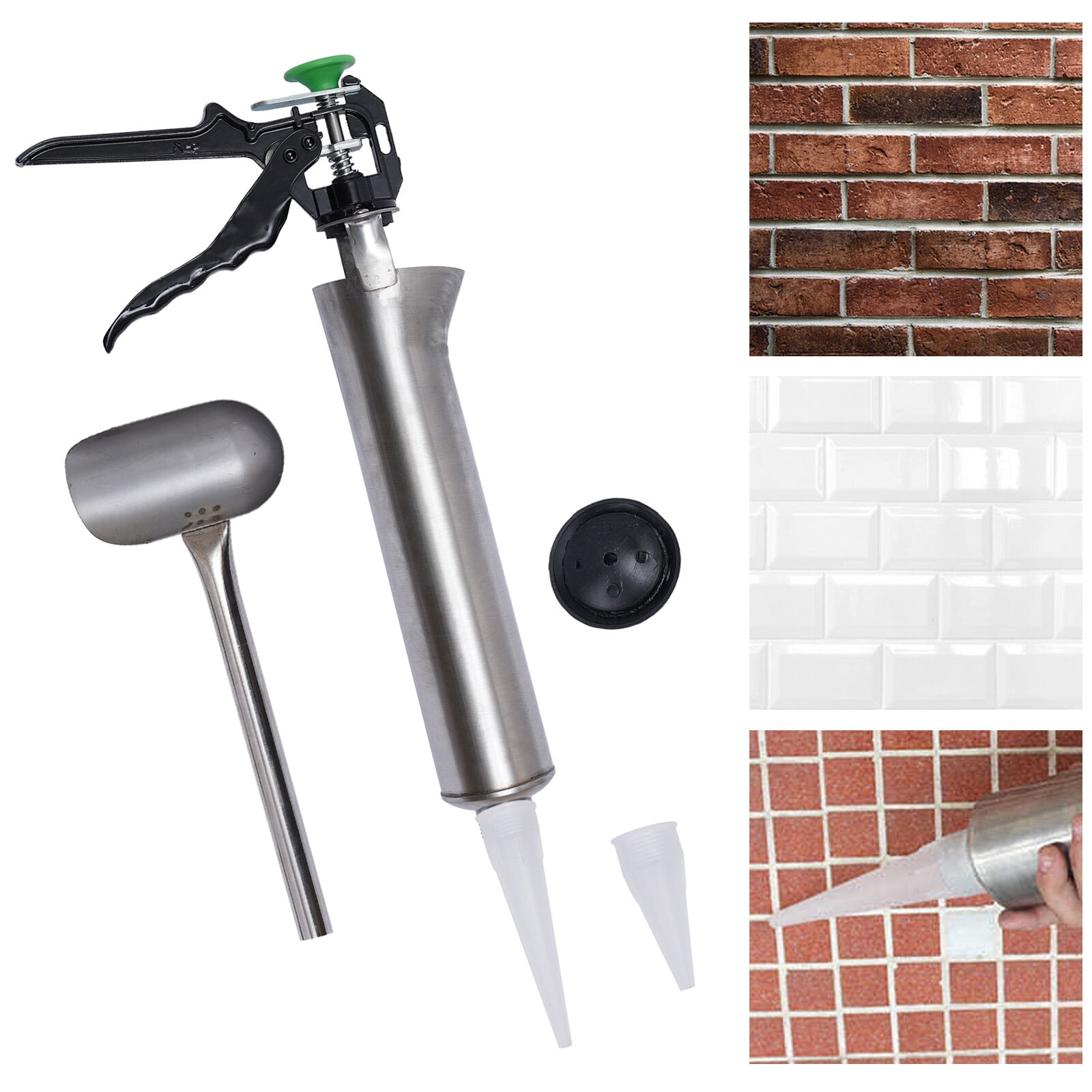51*6.2*20cm Stainless Steel Pointing Grouting Sausage Mortar Gun Paving ...