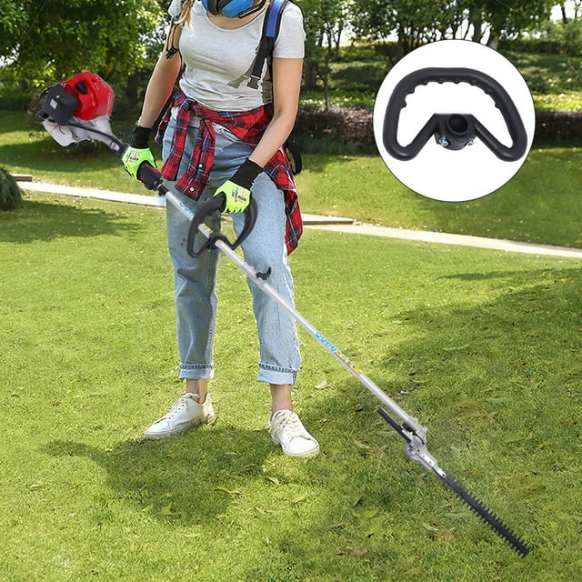 51.7CC 2-Stroke Gas Hedge Trimmer, Weed Eater Pruner Chainsaw Brush Cutter Garden Tool System ...